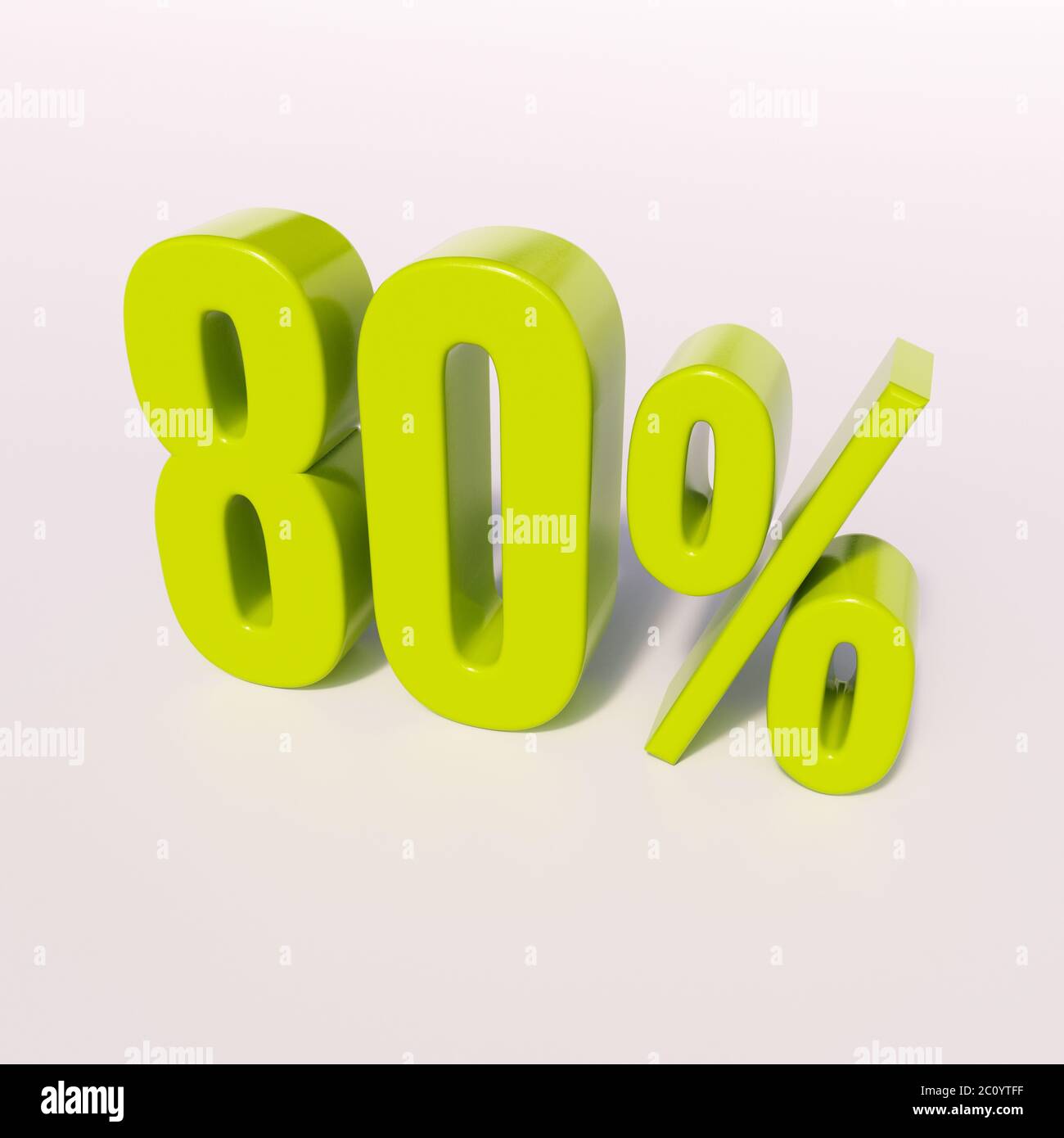 Percentage sign, 80 percent Stock Photo - Alamy