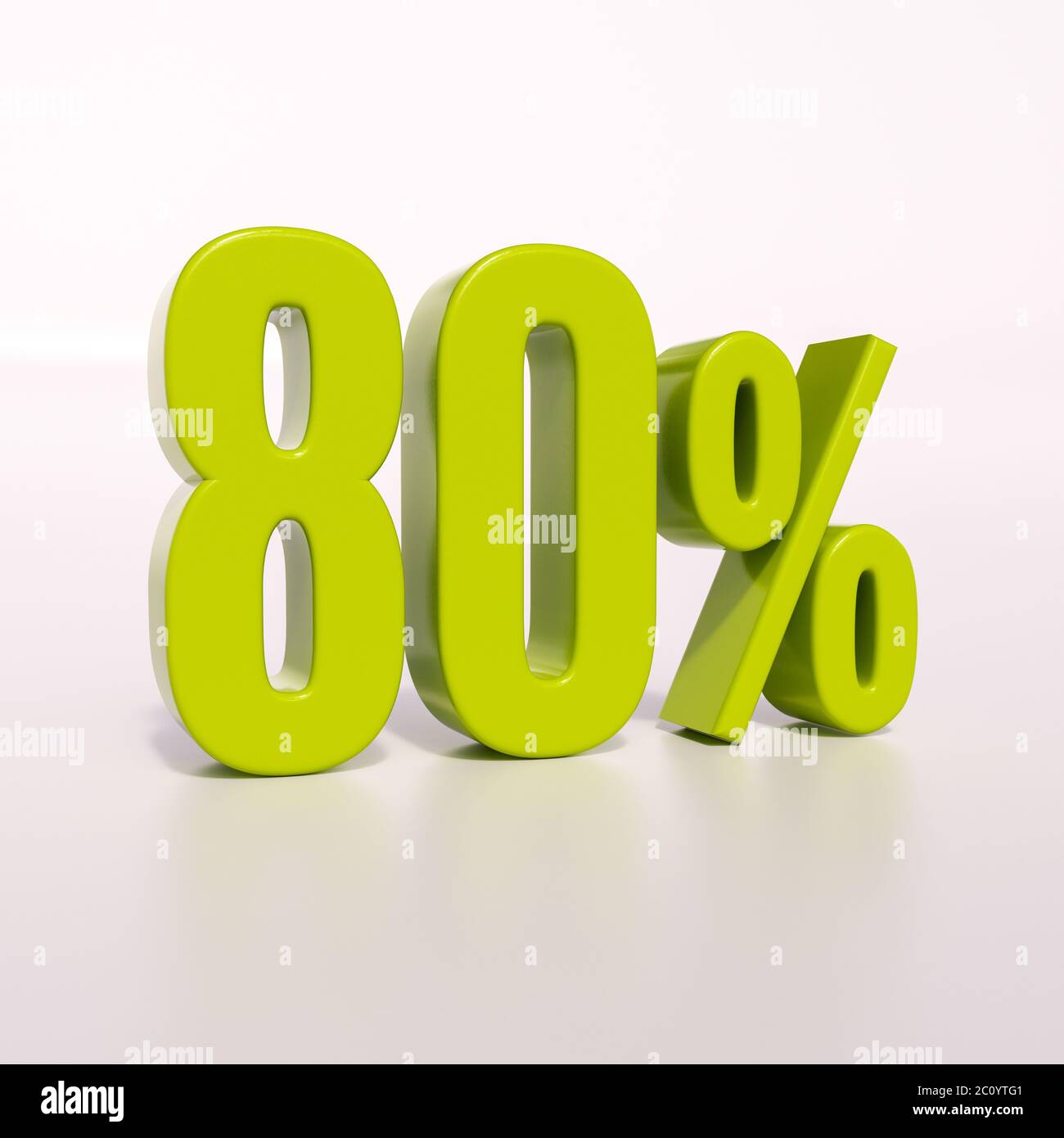 Percentage sign, 80 percent Stock Photo - Alamy