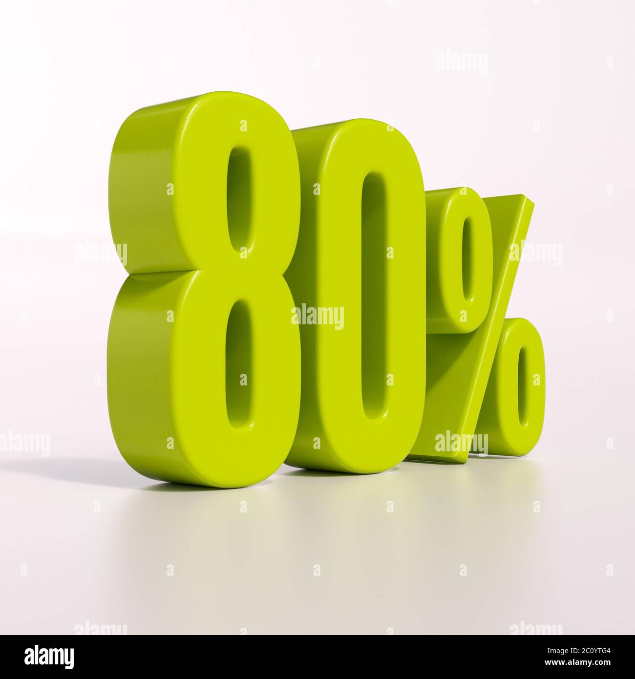 Percentage sign, 80 percent Stock Photo - Alamy