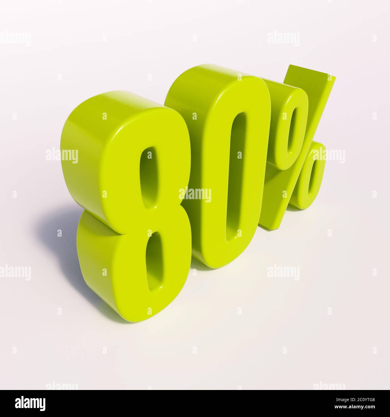Percentage sign, 80 percent Stock Photo - Alamy