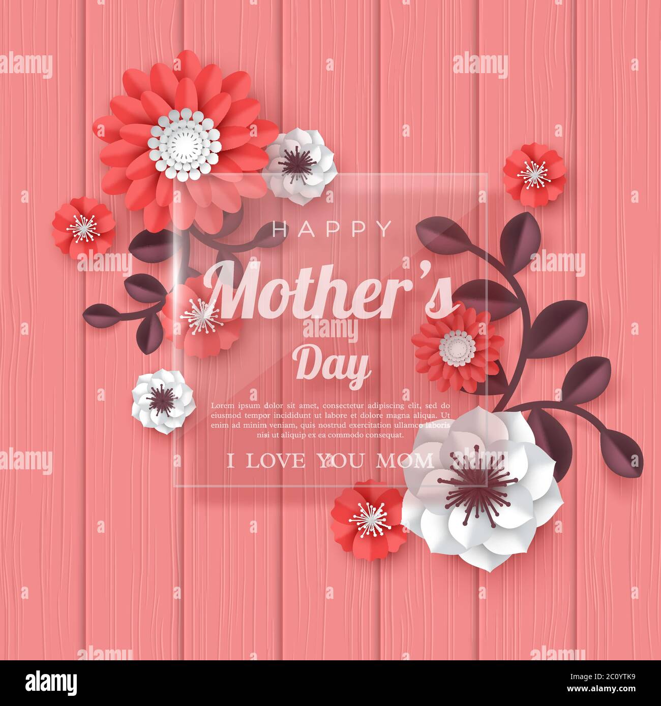 Coral bouquet Stock Vector Images - Alamy