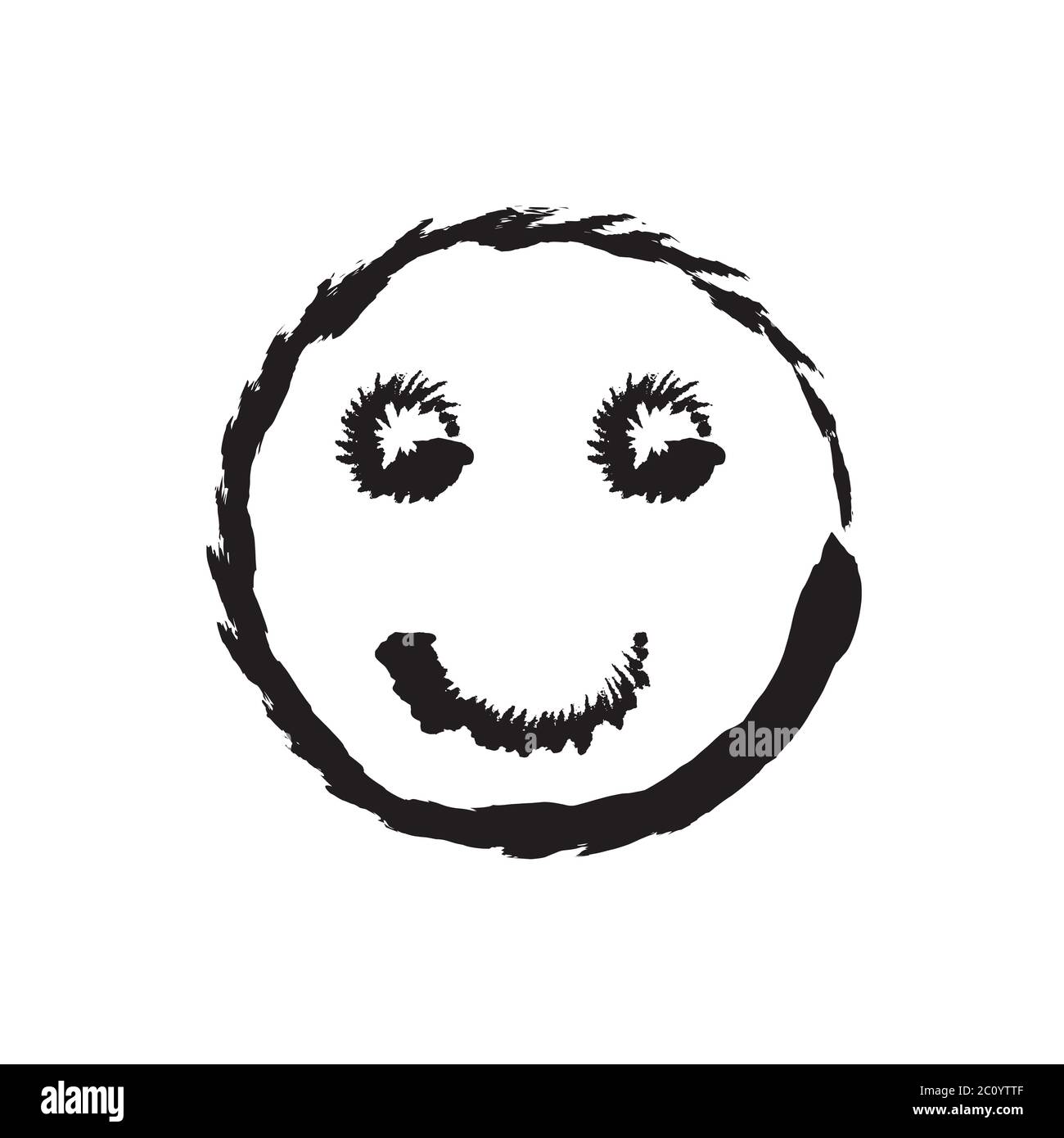 Smile face grunge icon symbol Emoji Stock Photo - Alamy