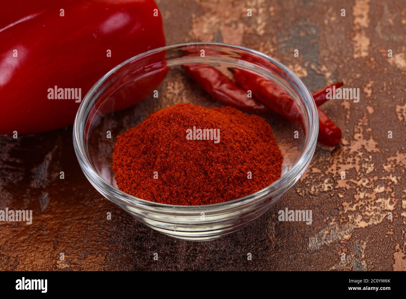 Sweet Paprika powder in the bowl Stock Photo - Alamy