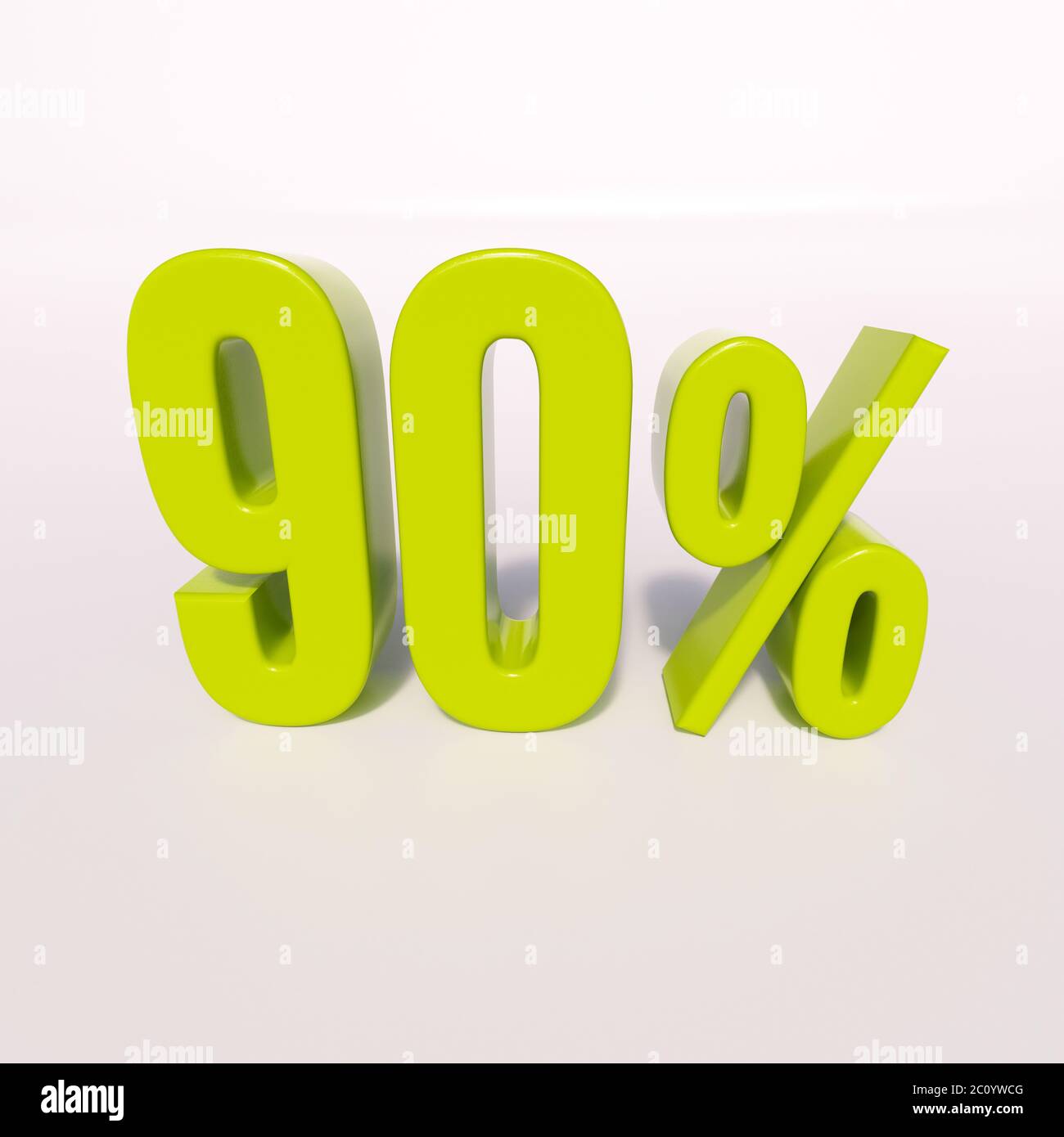 Percentage sign, 90 percent Stock Photo - Alamy