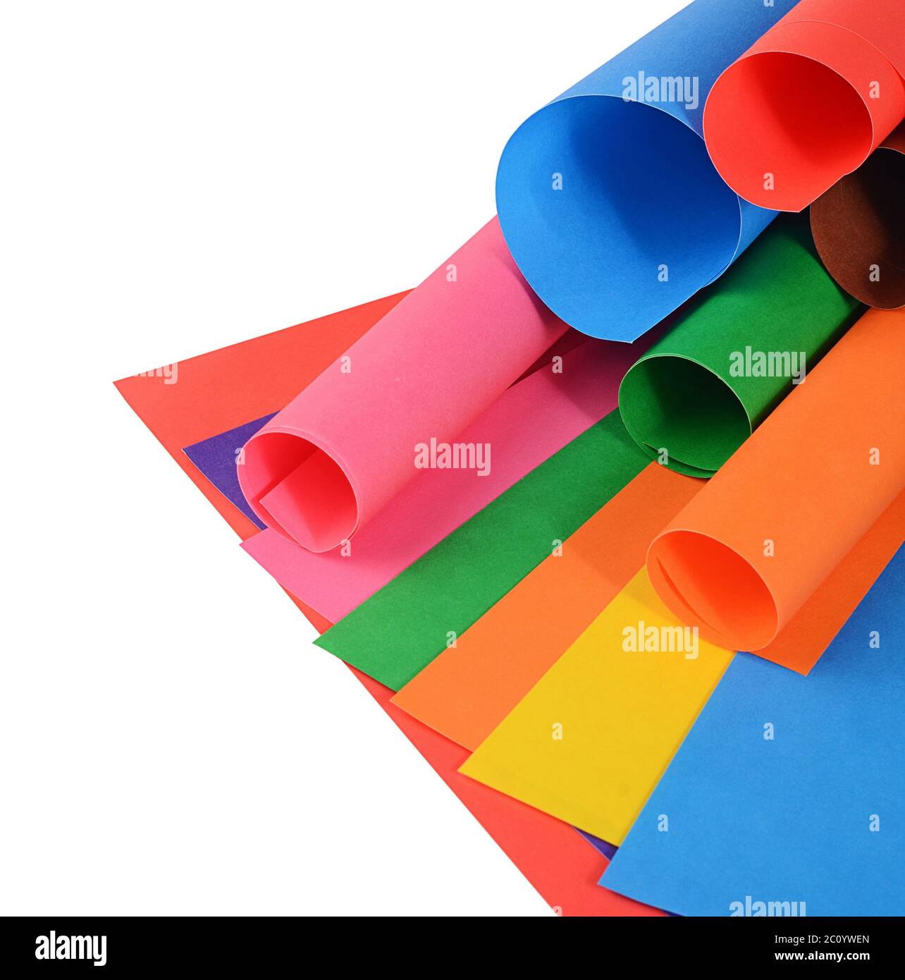 Set of a color paper close up Stock Photo - Alamy
