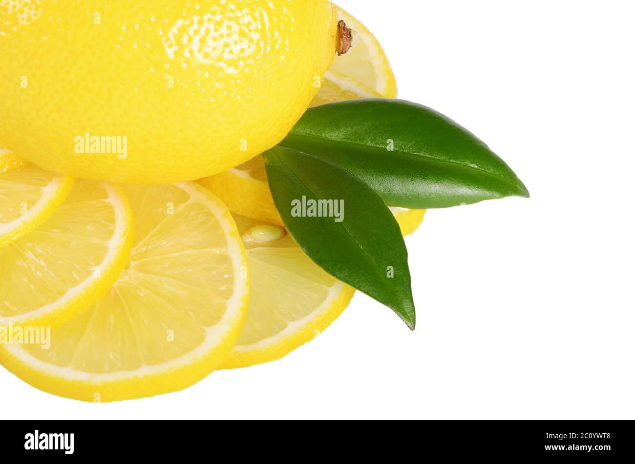The fresh lemon isolated on a white background Stock Photo - Alamy