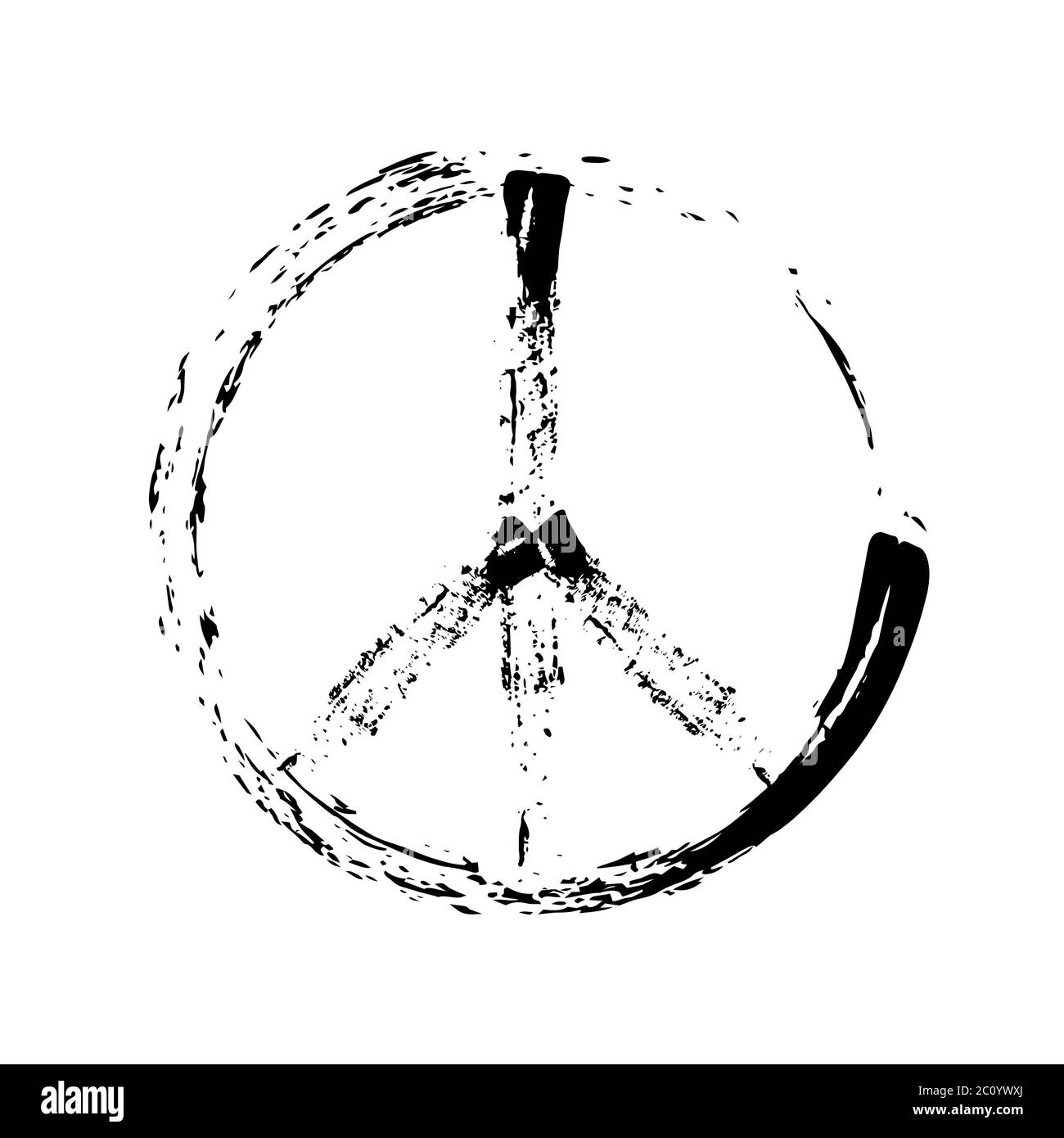 peace symbol icon vector friendship pacifism Stock Photo - Alamy
