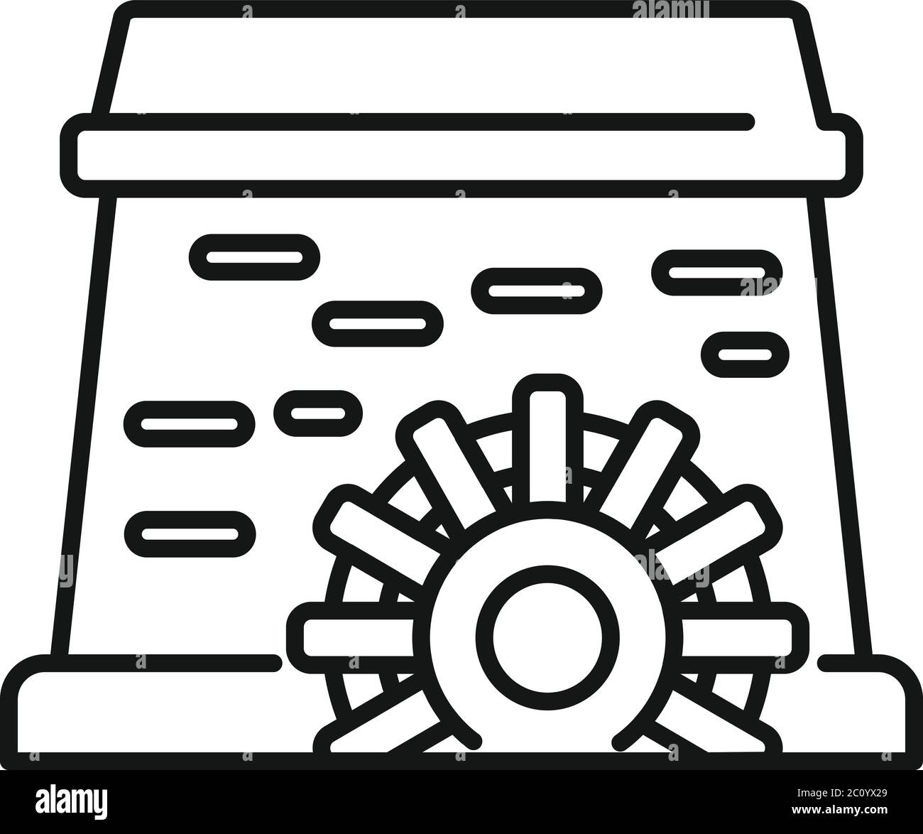 Energy water mill icon. Outline energy water mill vector icon for web ...