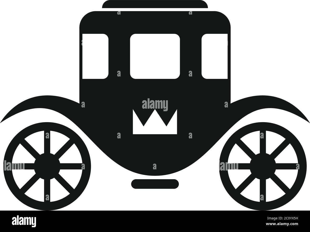 Royal brougham icon. Simple illustration of royal brougham vector icon ...