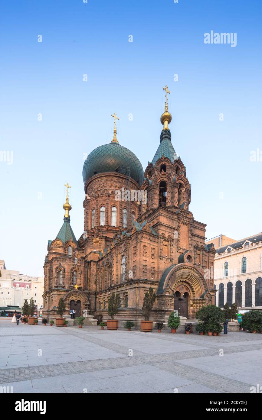 sophia cathedral in harbin in blue sky Stock Photo - Alamy