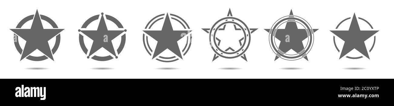 Star symbol icons Stock Vector Image & Art - Alamy