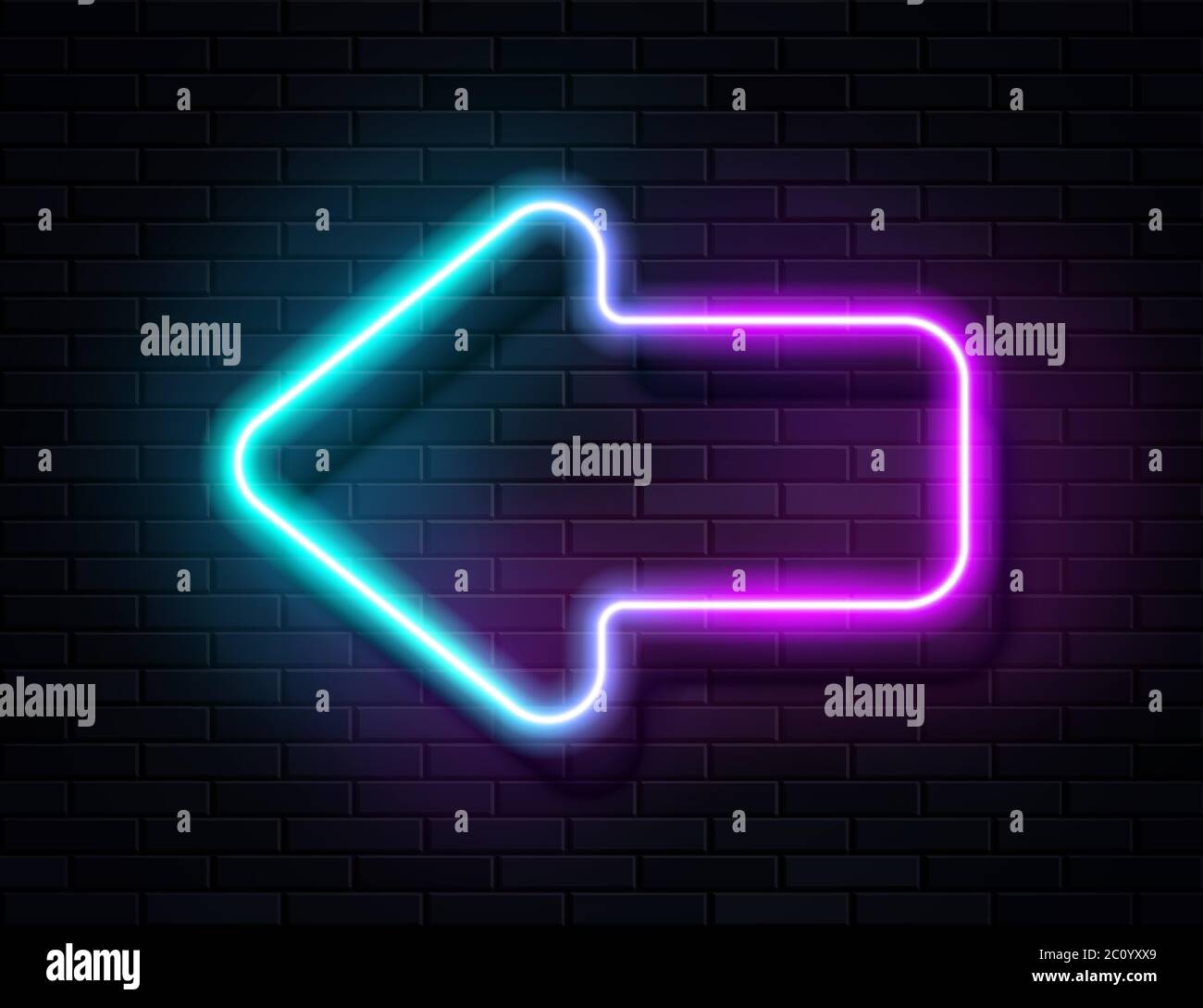 Neon light arrow hi-res stock photography and images - Alamy