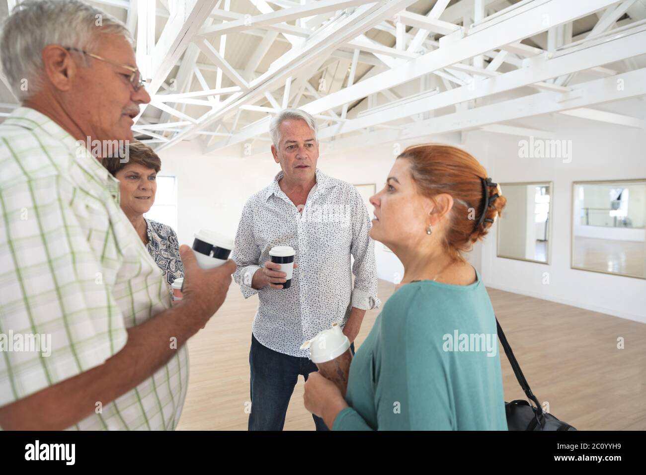 Young man drinking coffee dancing hi-res stock photography and images ...