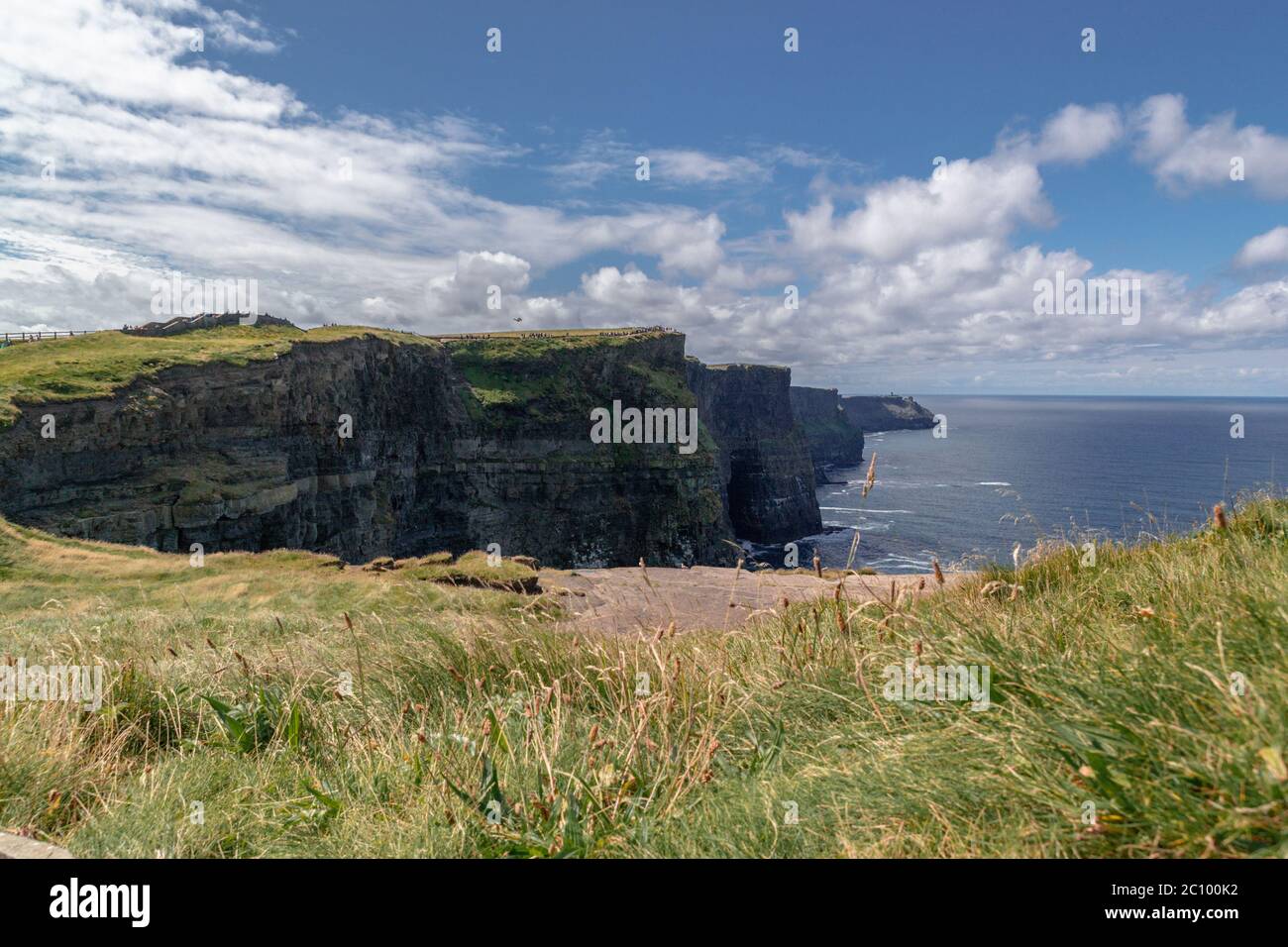 View of the world famous Cliffs of Moher in county Clare Ireland ...