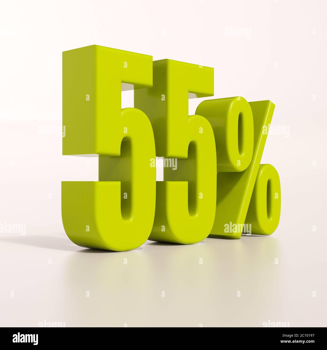Percentage sign, 55 percent Stock Photo - Alamy
