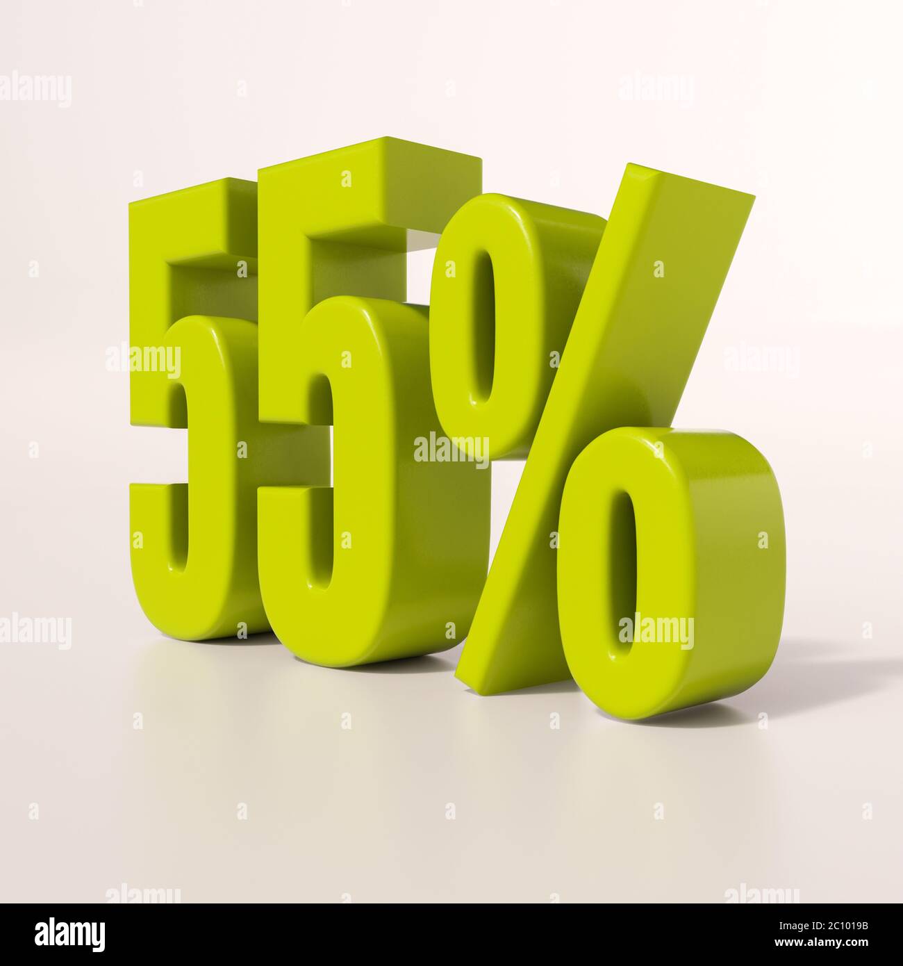 Percentage sign, 55 percent Stock Photo - Alamy