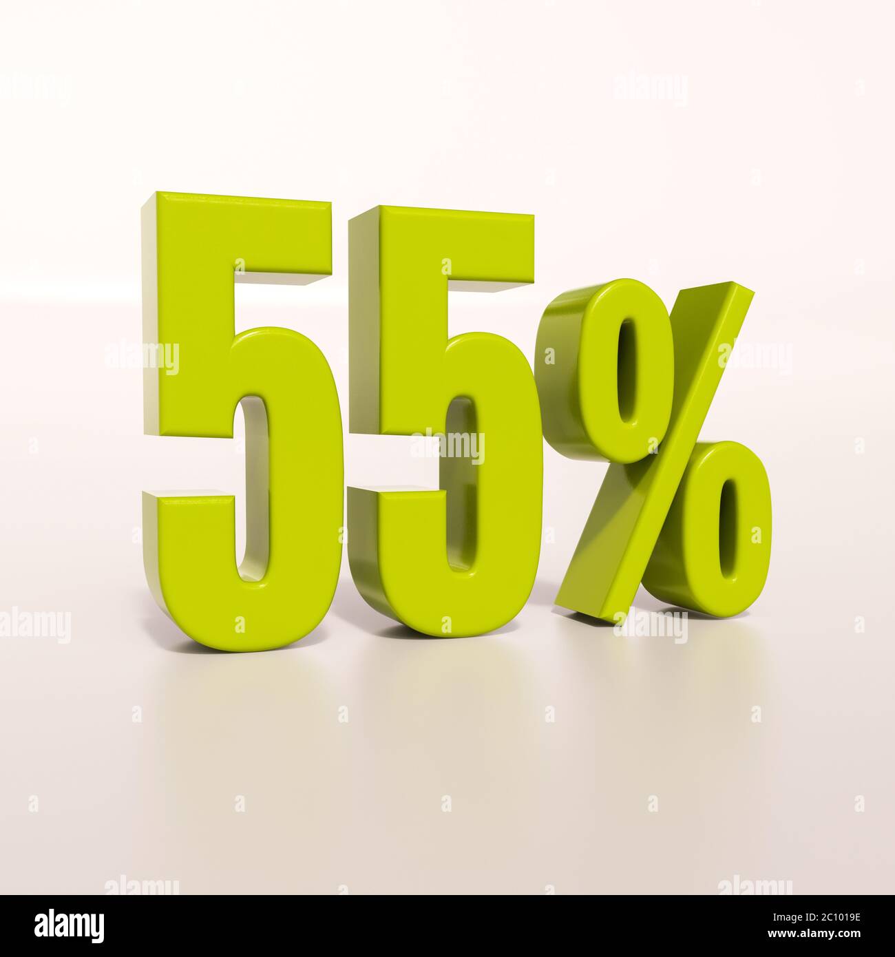 Percentage sign, 55 percent Stock Photo - Alamy