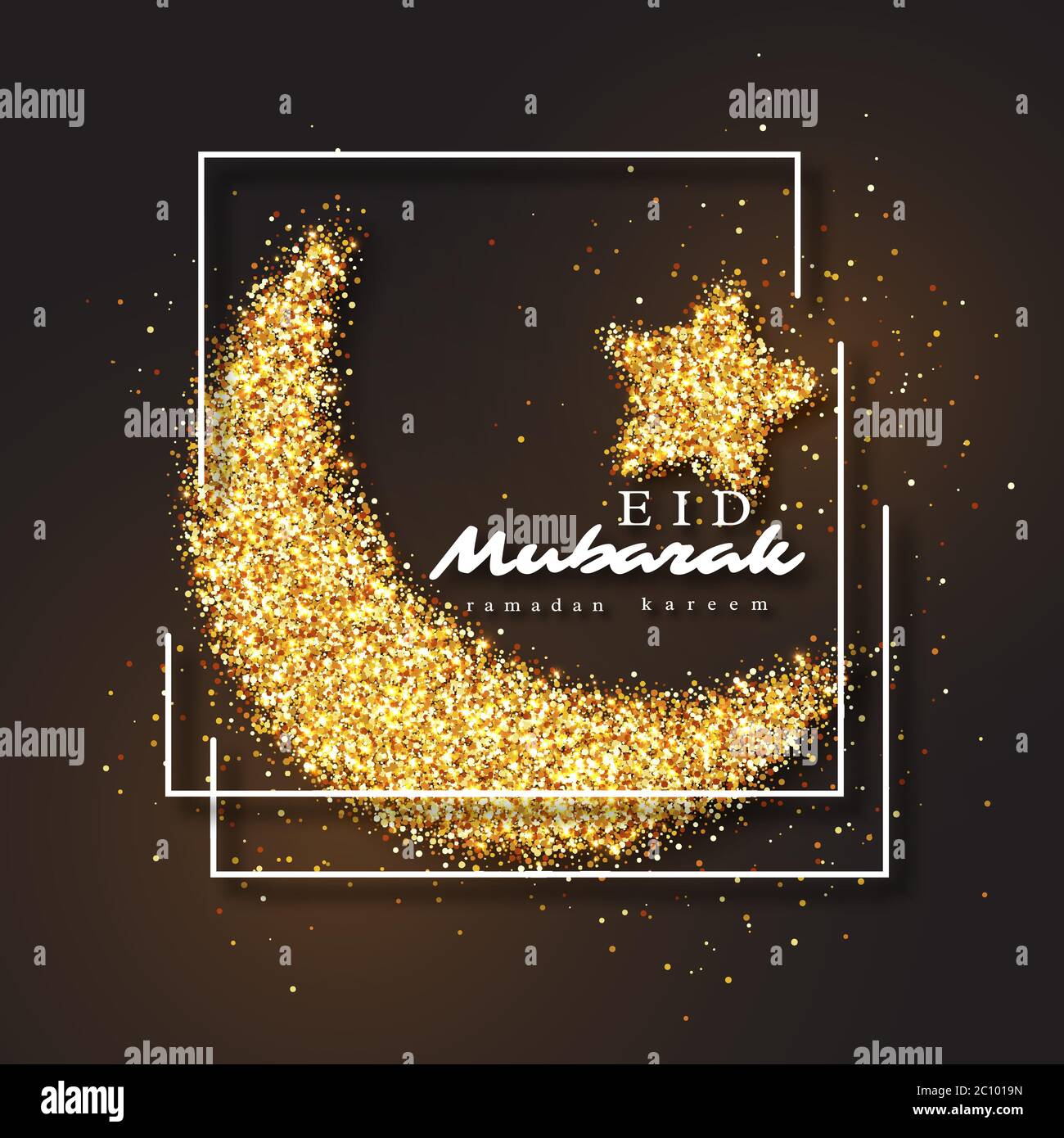 Eid Mubarak glitter design Stock Vector Image & Art - Alamy