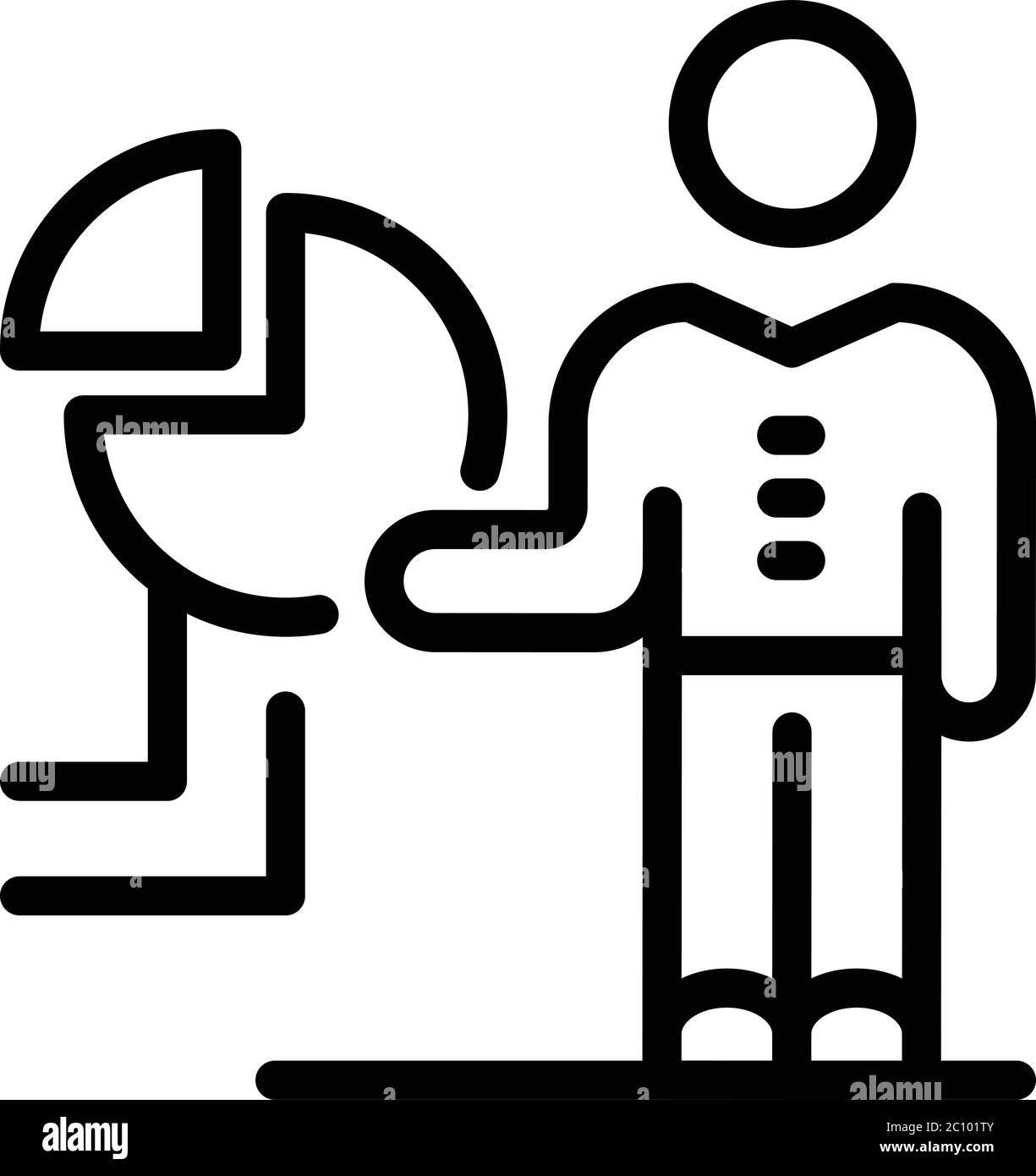 Presentation chart man icon, outline style Stock Vector Image & Art - Alamy