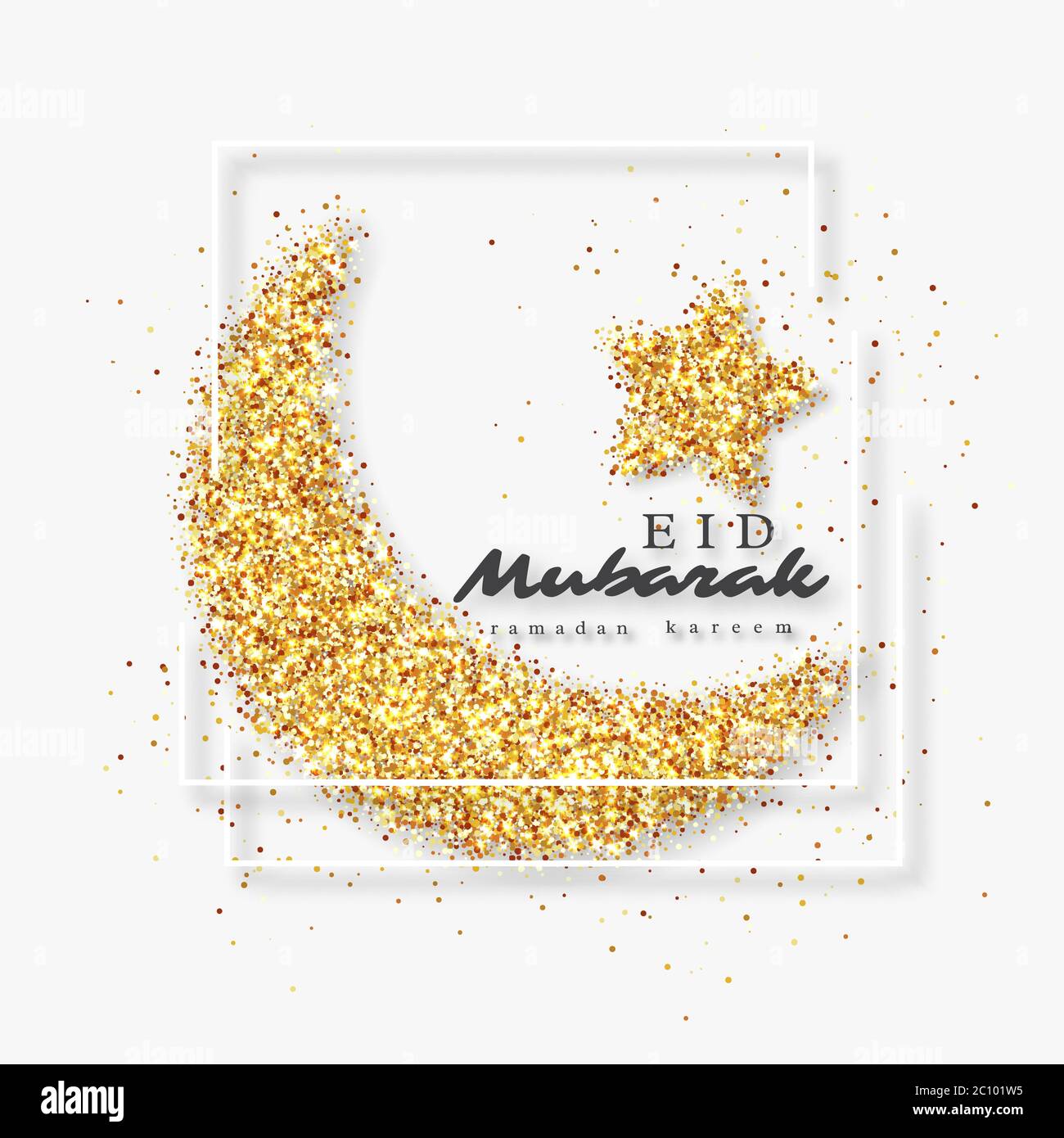 Eid Mubarak glitter design Stock Vector Image & Art - Alamy