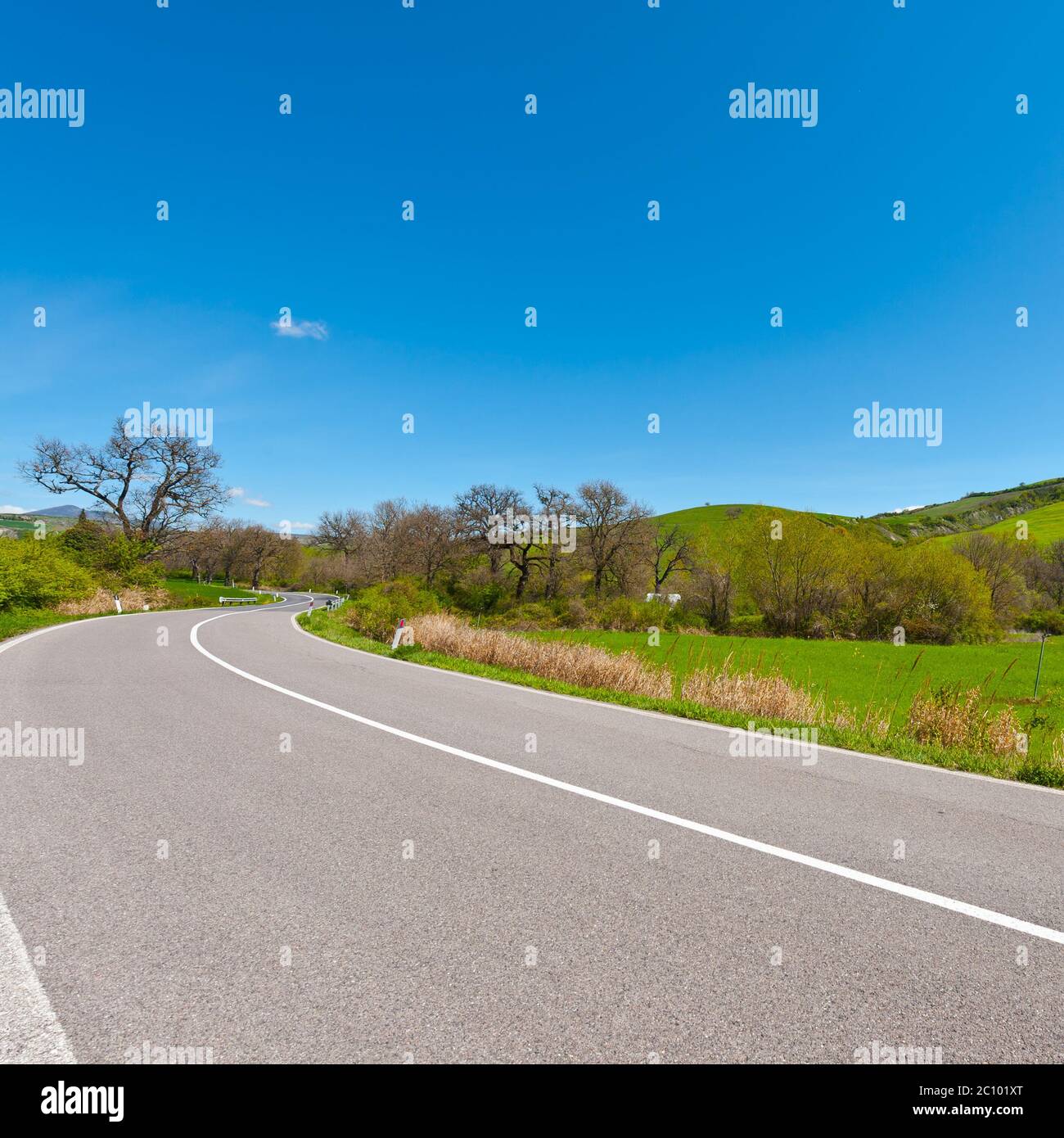 Countryside landscape asphalt road hi-res stock photography and images - Alamy