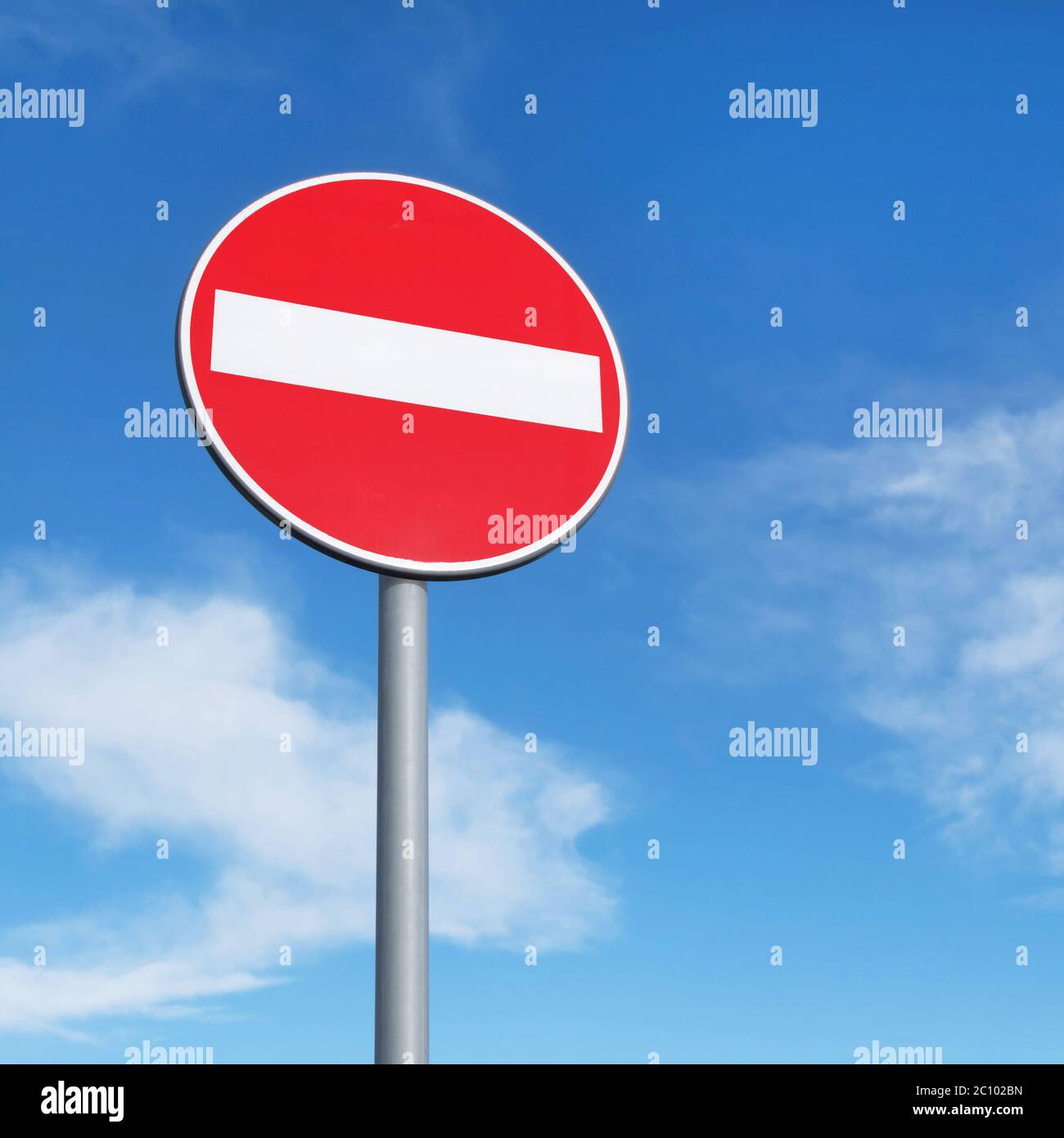 No entry or Do not enter traffic sign. No entry for vehicular traffic ...