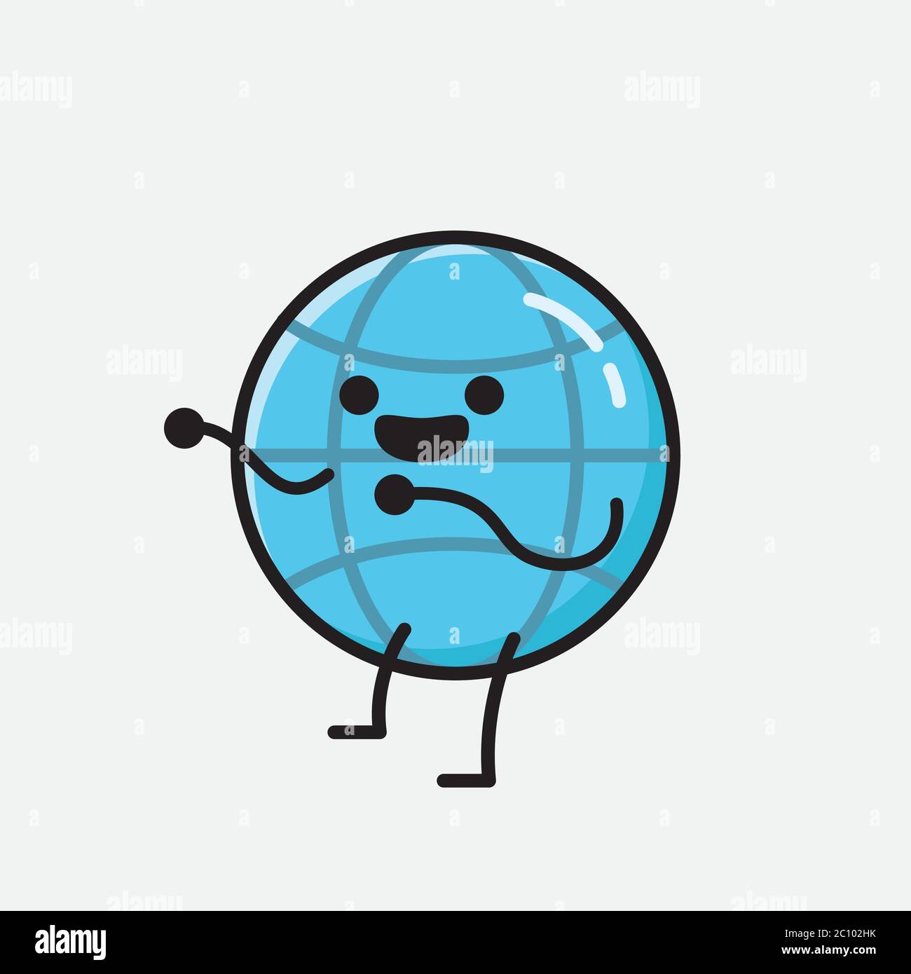 An illustration of Cute Earth Globe Icon Mascot Vector Character in ...