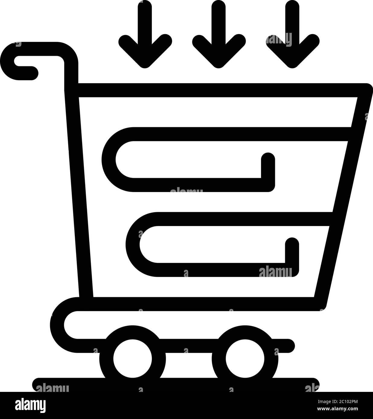 Product trolley icon, outline style Stock Vector Image & Art - Alamy