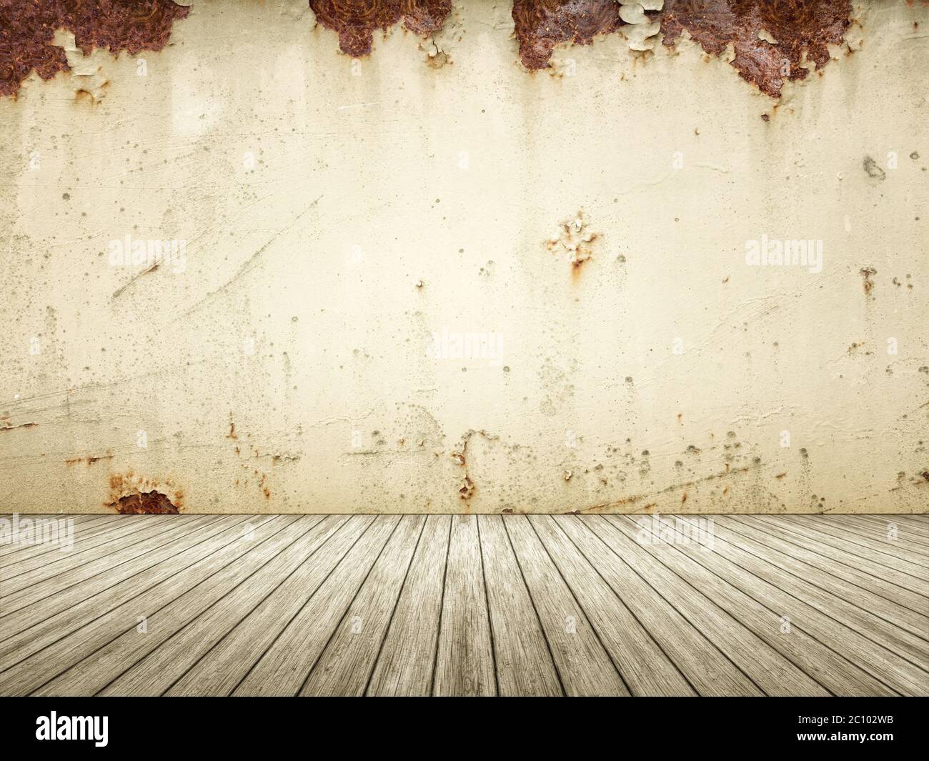 Empty Room rusty wall Stock Photo - Alamy
