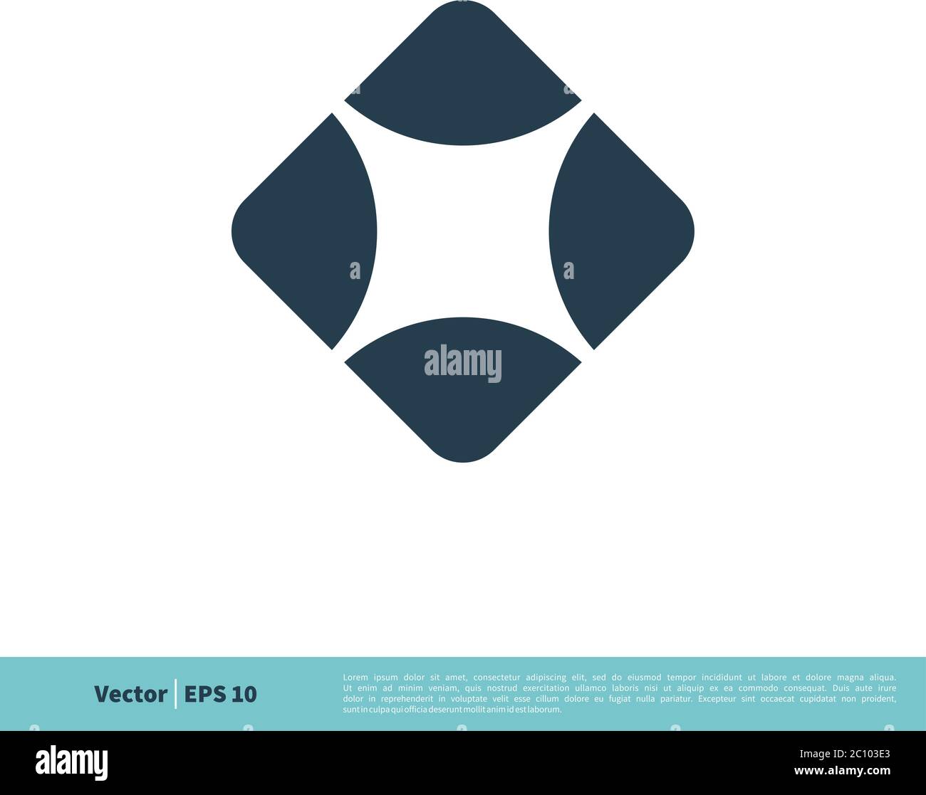 Abstract Star Pattern Negative Space Icon Vector Logo Template ...