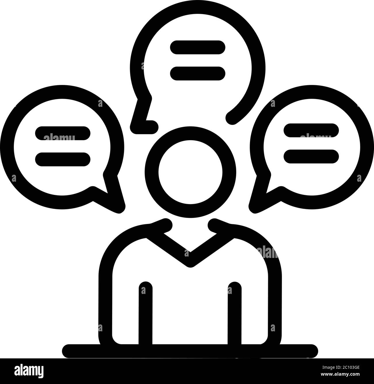 Customer messages icon, outline style Stock Vector Image & Art - Alamy