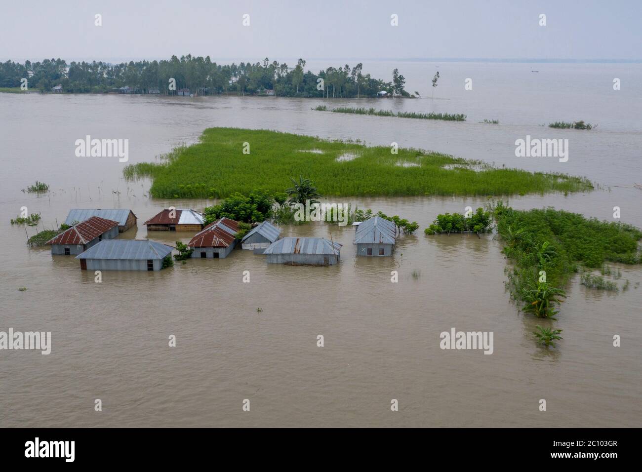 Aerial monsoon rain flood hi-res stock photography and images - Alamy