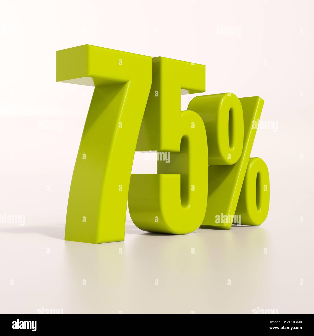 Percentage sign, 75 percent Stock Photo - Alamy