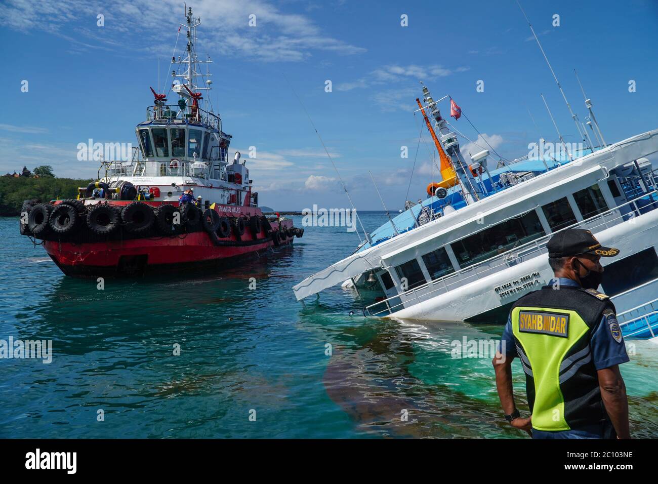 Karangasem, Bali, Indonesia. 13th June, 2020. Transko Maleo boat from ...