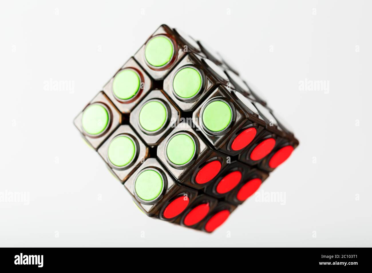 Krasnodar, Russia-June 10, 2020: a new Rubik's Cube puzzle with round ...