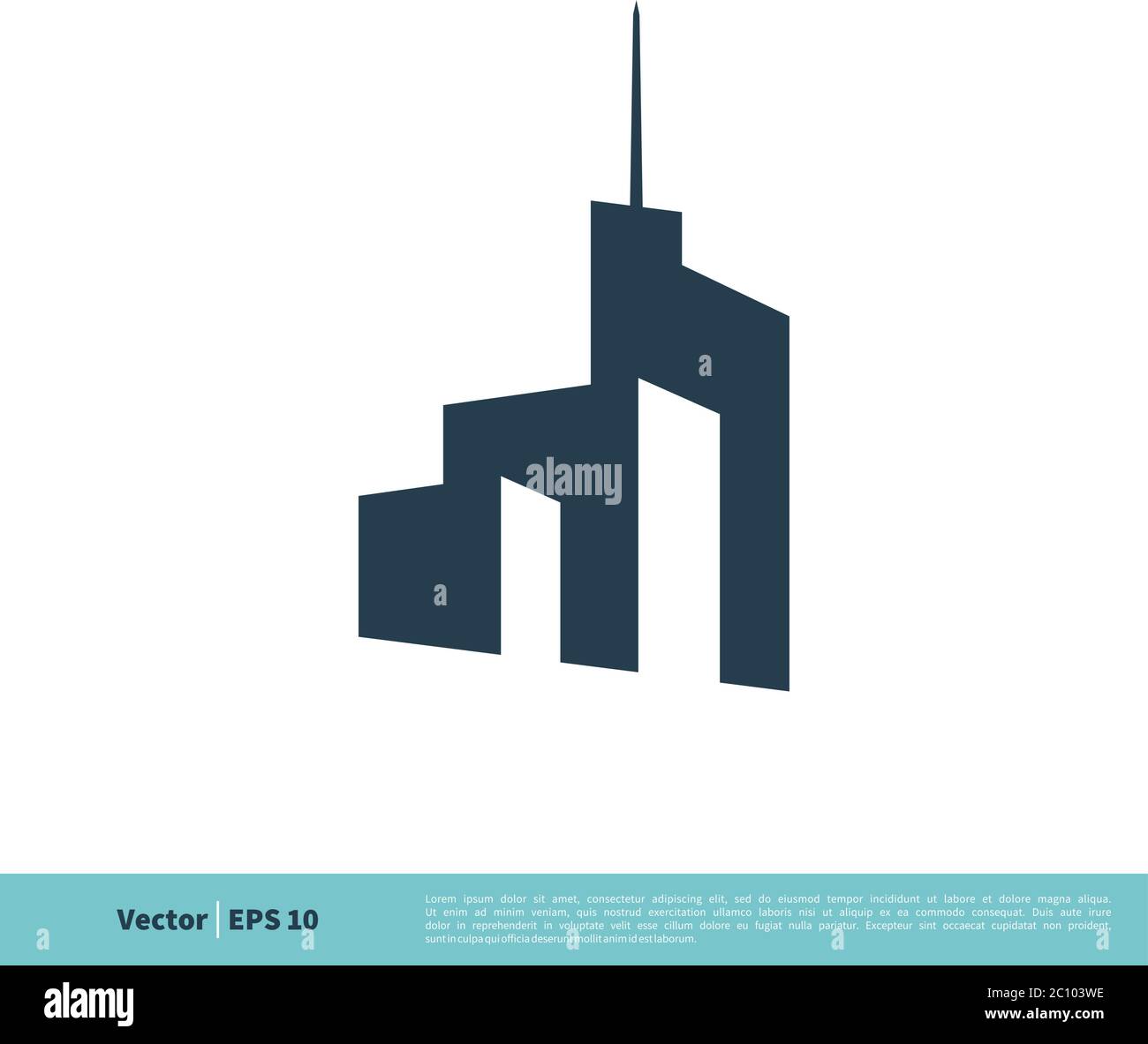 Tower Building, Town Icon Vector Logo Template Illustration Design ...