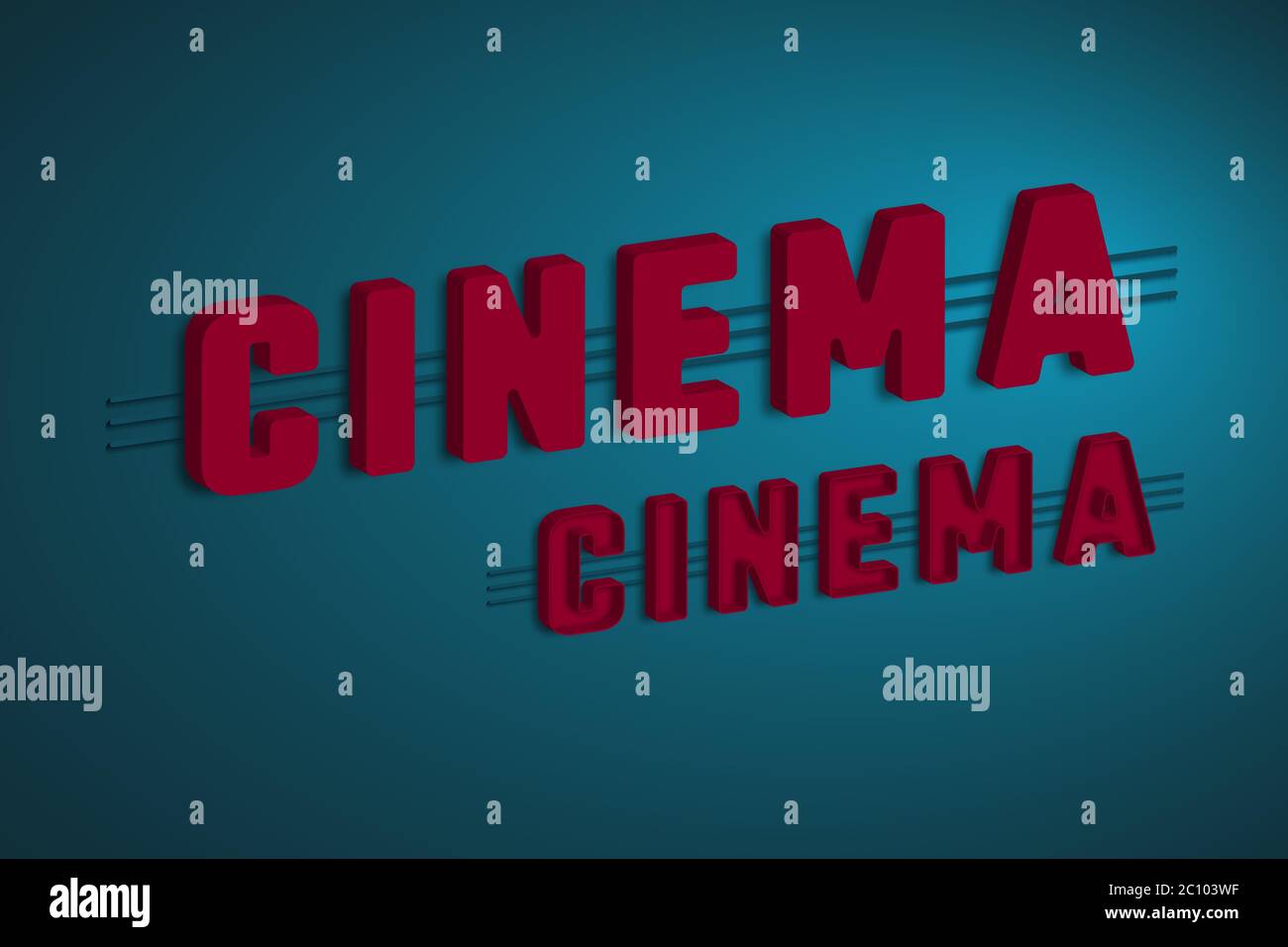 3d cinema sign Stock Vector Image & Art - Alamy
