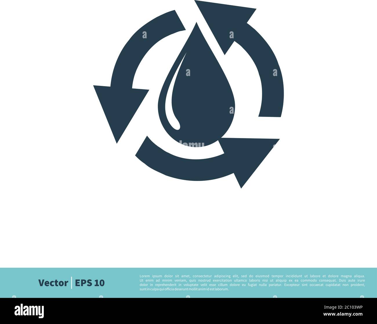 Recycle Drop Water icon Vector Logo Template Illustration Design ...
