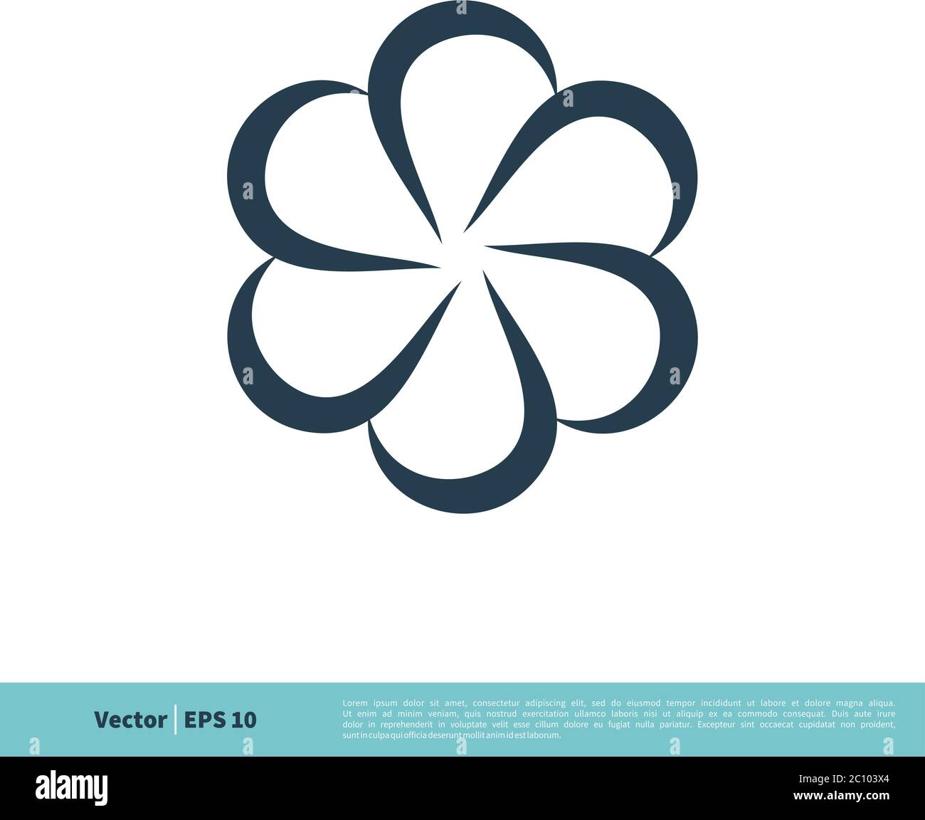 Ornamental Clover Flower Icon Logo Vector Template Illustration Design ...
