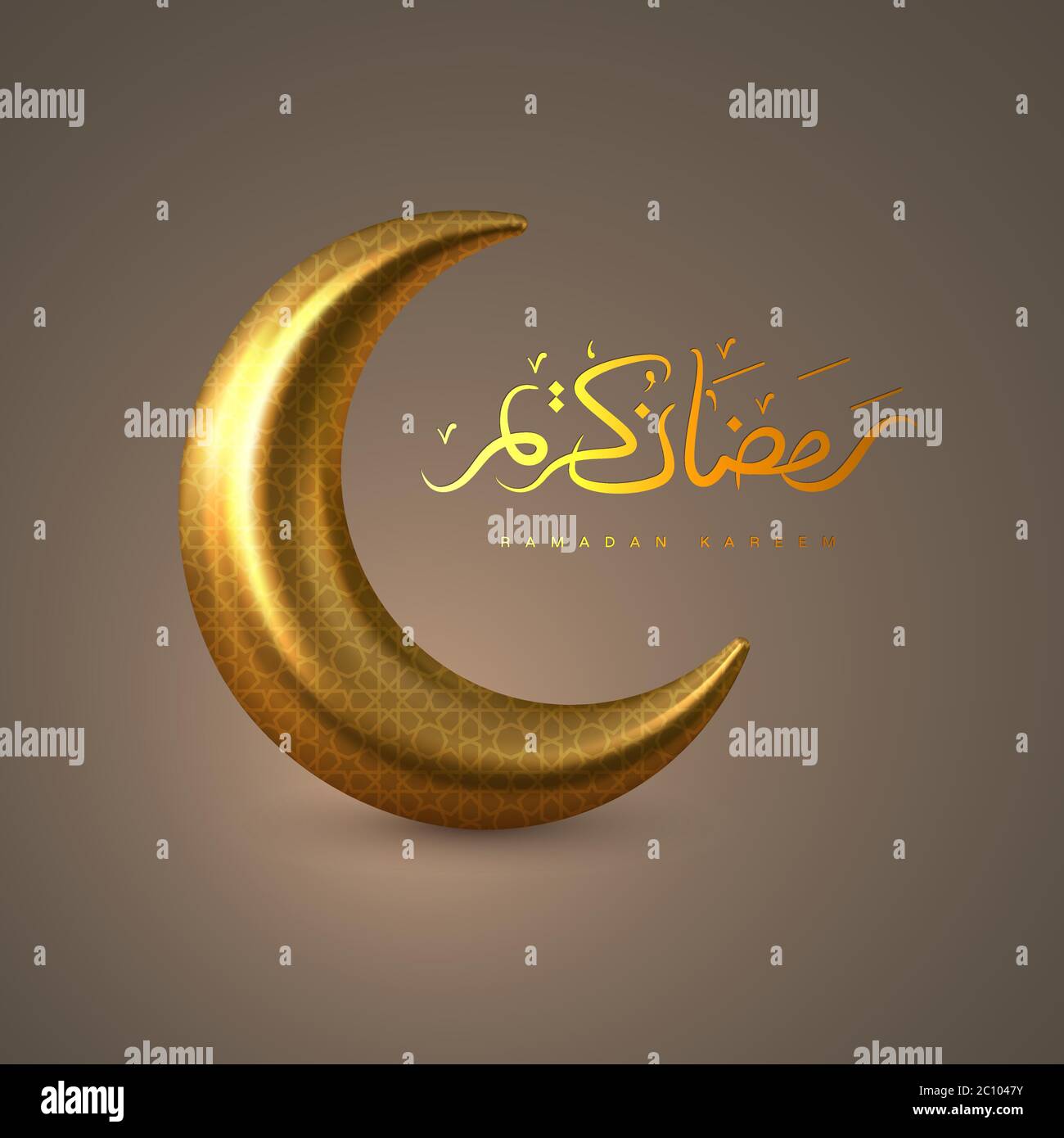 Ramadan kareem mubarak golden moon illustration ramadan mubarak Stock ...