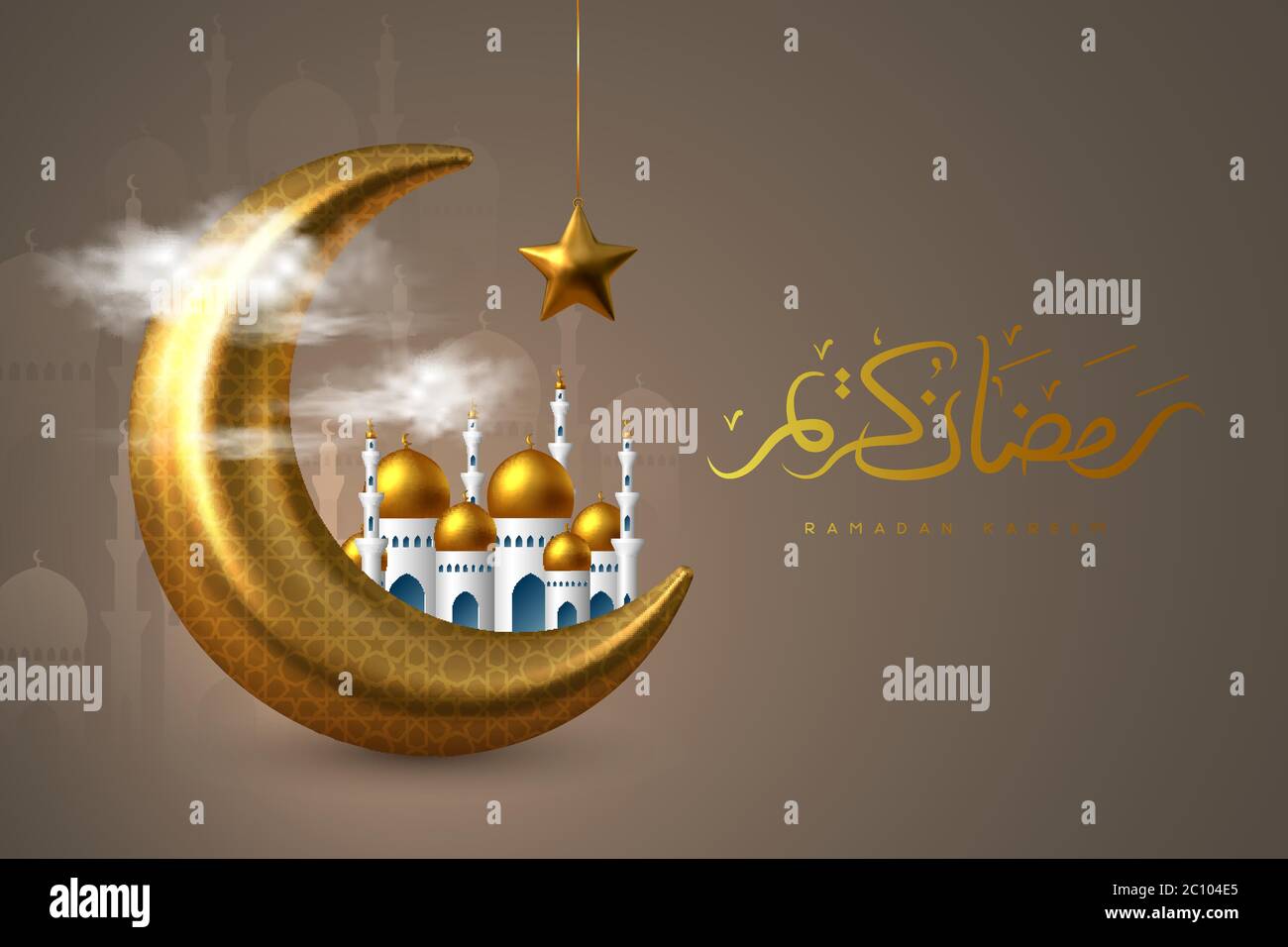Muslim islamic mosque golden Stock Vector Images - Alamy