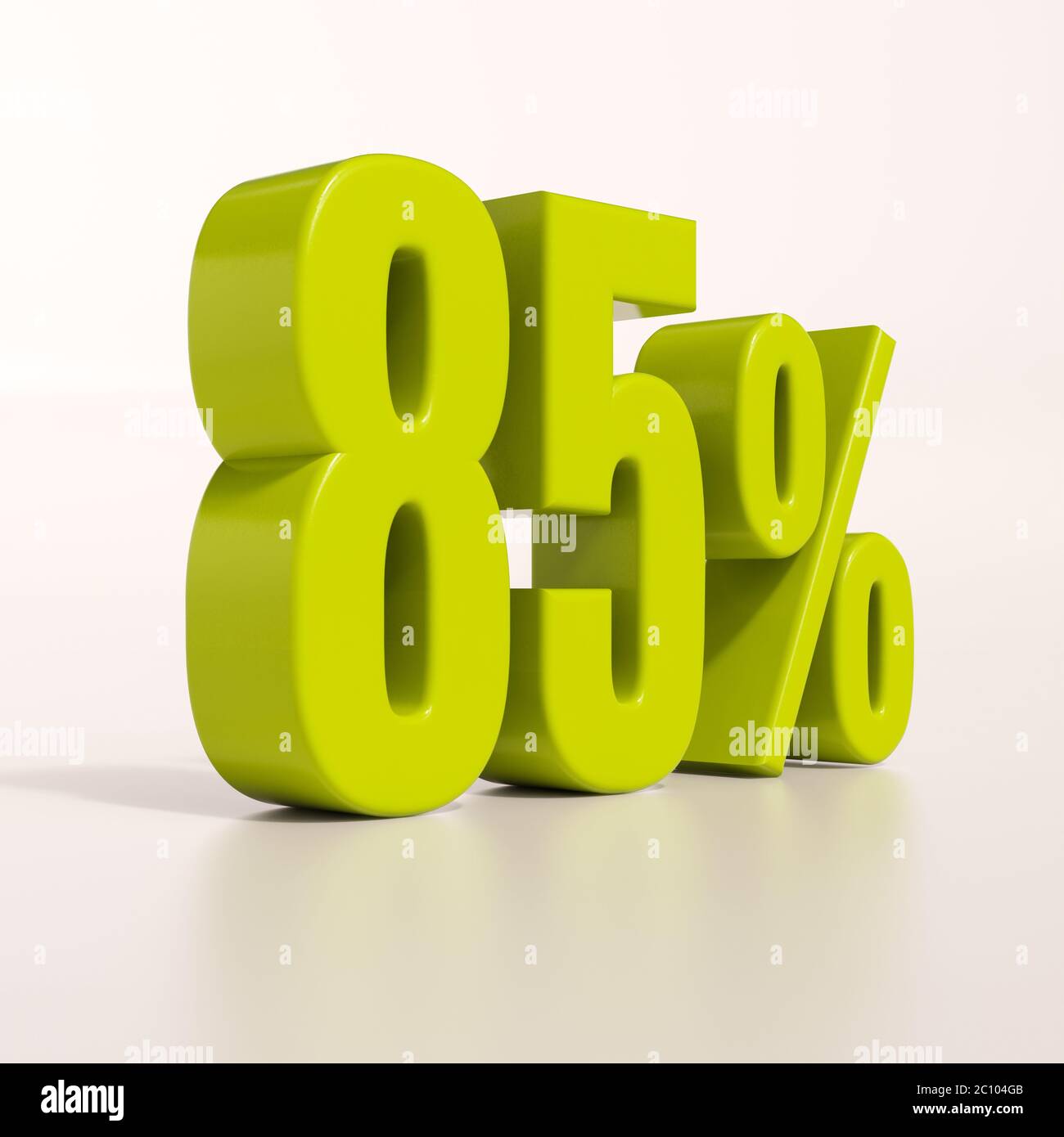 Percentage sign, 85 percent Stock Photo - Alamy