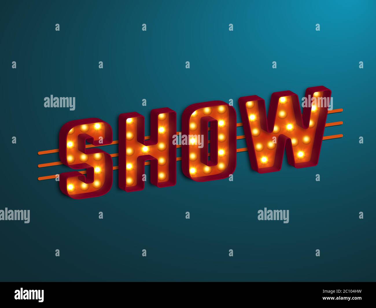 3d retro show sign Stock Vector Image & Art - Alamy