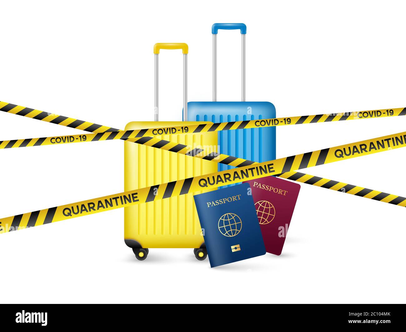Warning coronavirus quarantine concept Stock Vector Image & Art - Alamy