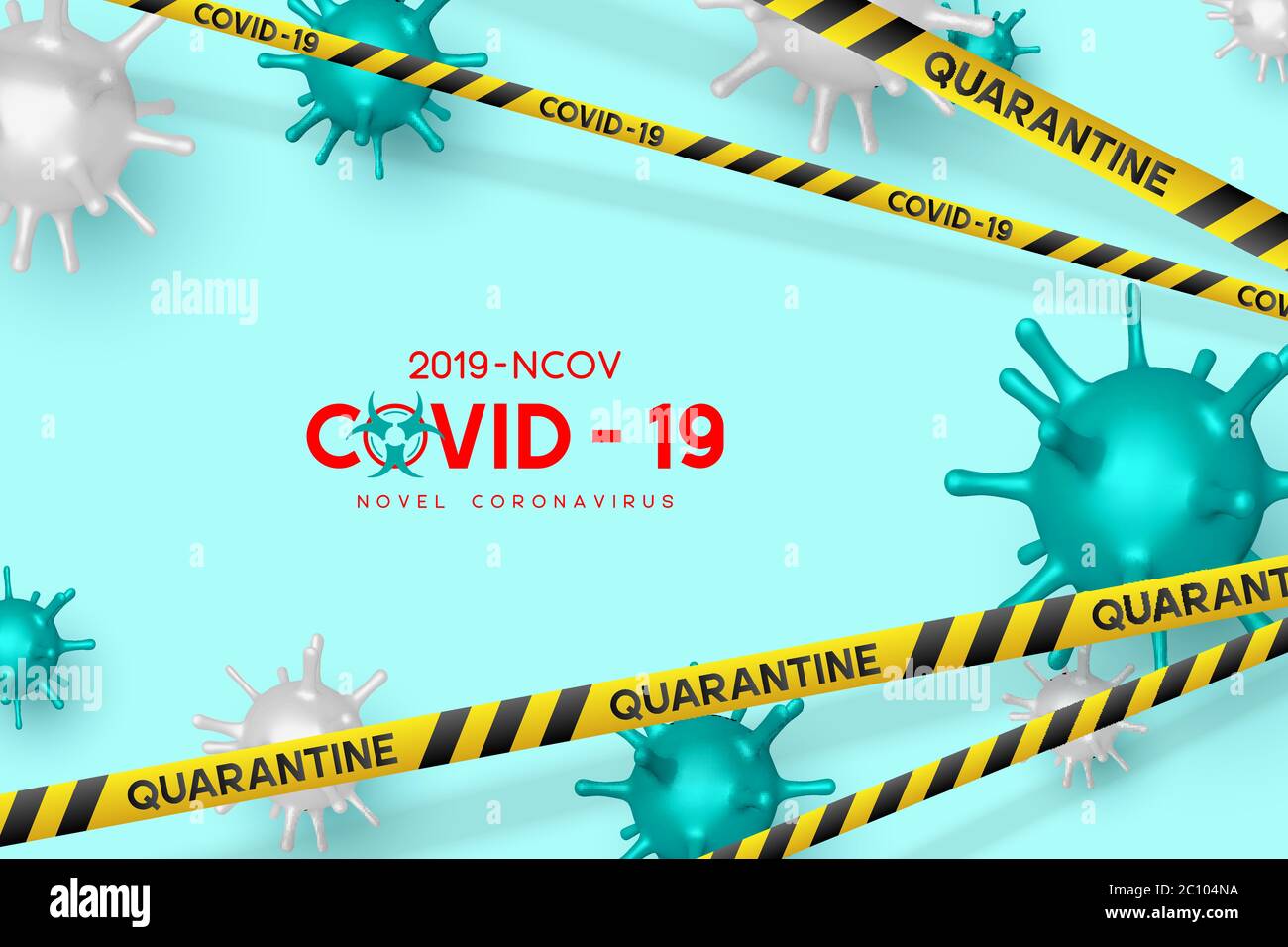 Warning coronavirus quarantine banner Stock Vector Image & Art - Alamy