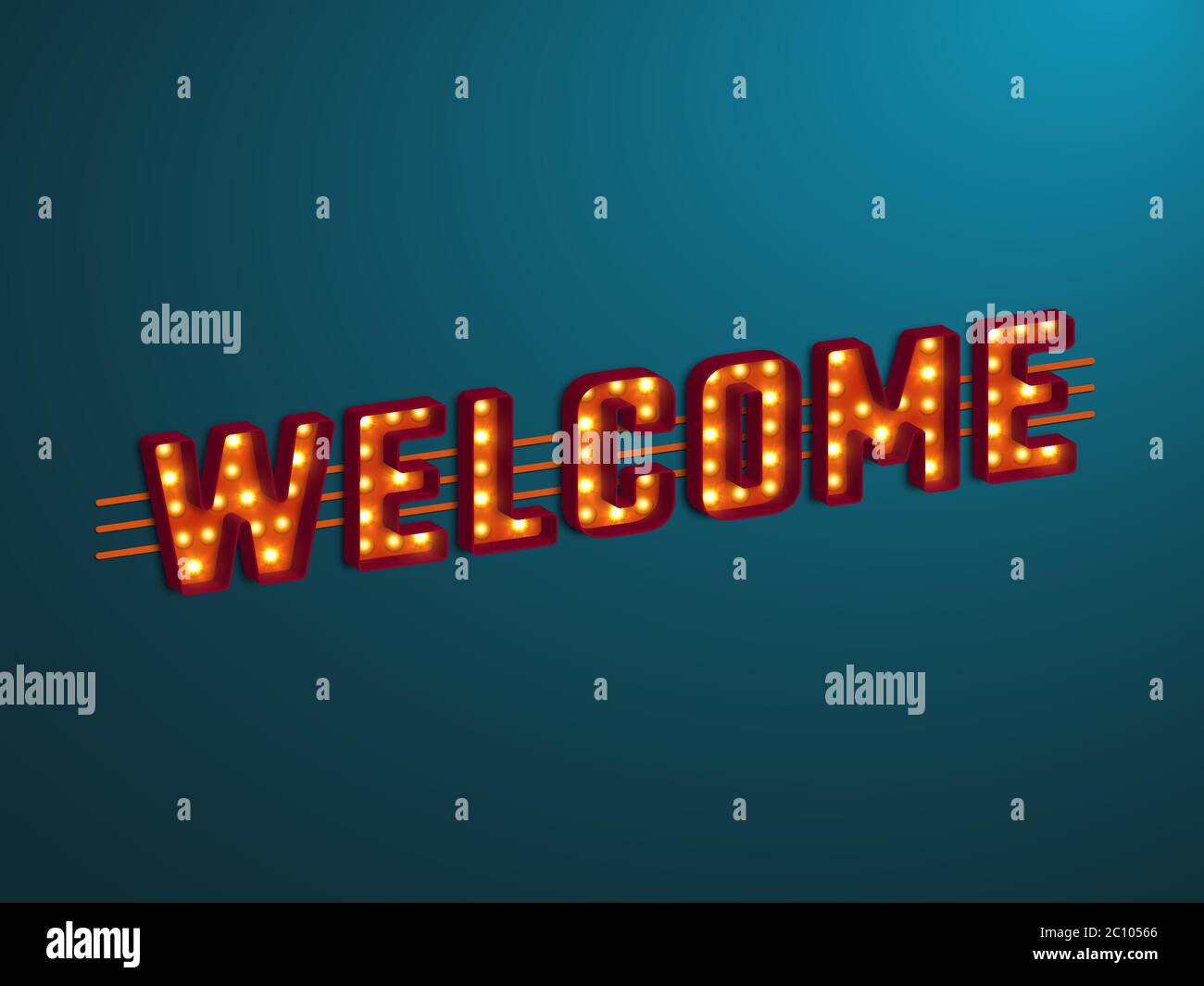 3d retro welcome sign Stock Vector Image & Art - Alamy