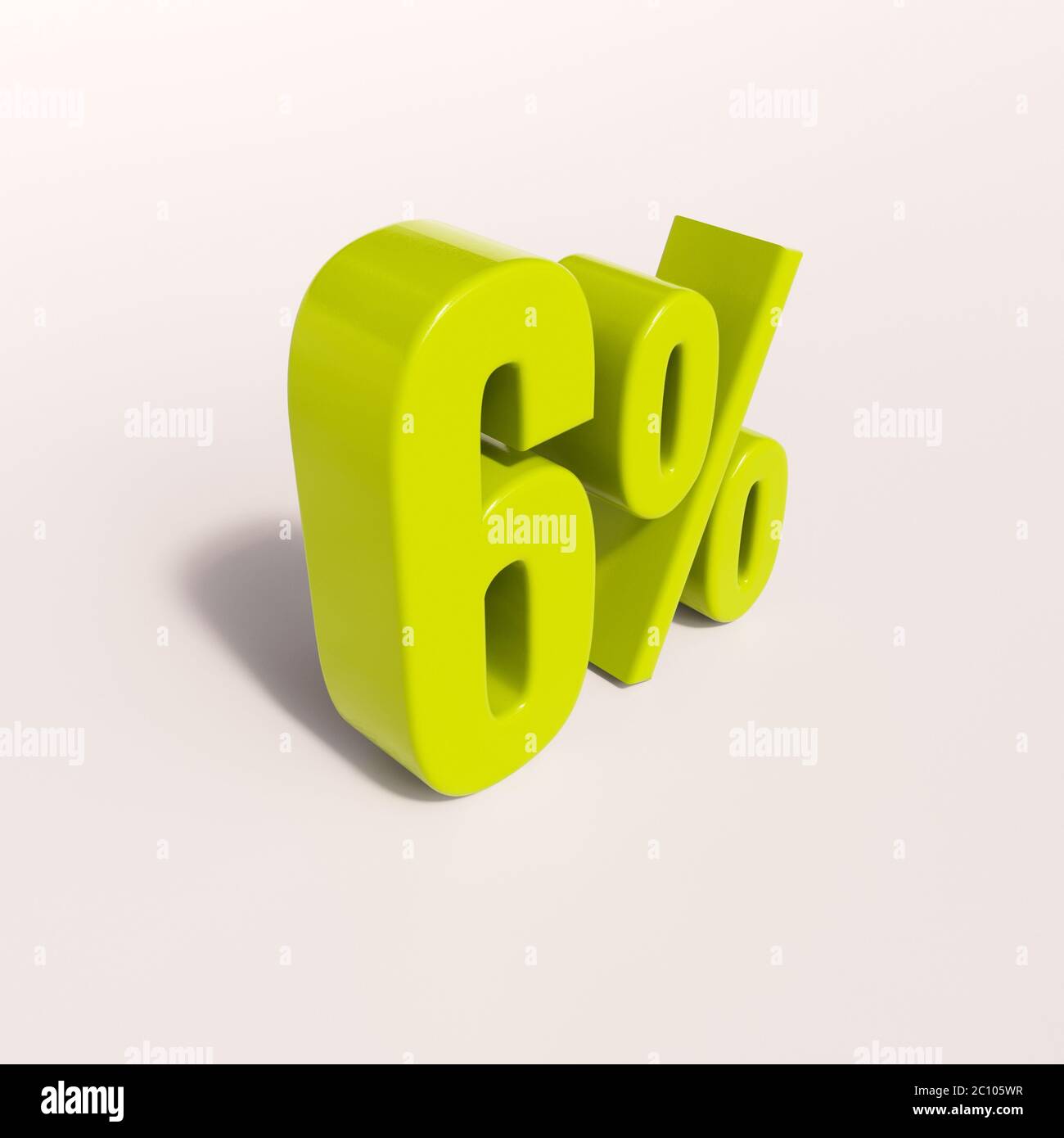 Percentage sign, 6 percent Stock Photo - Alamy
