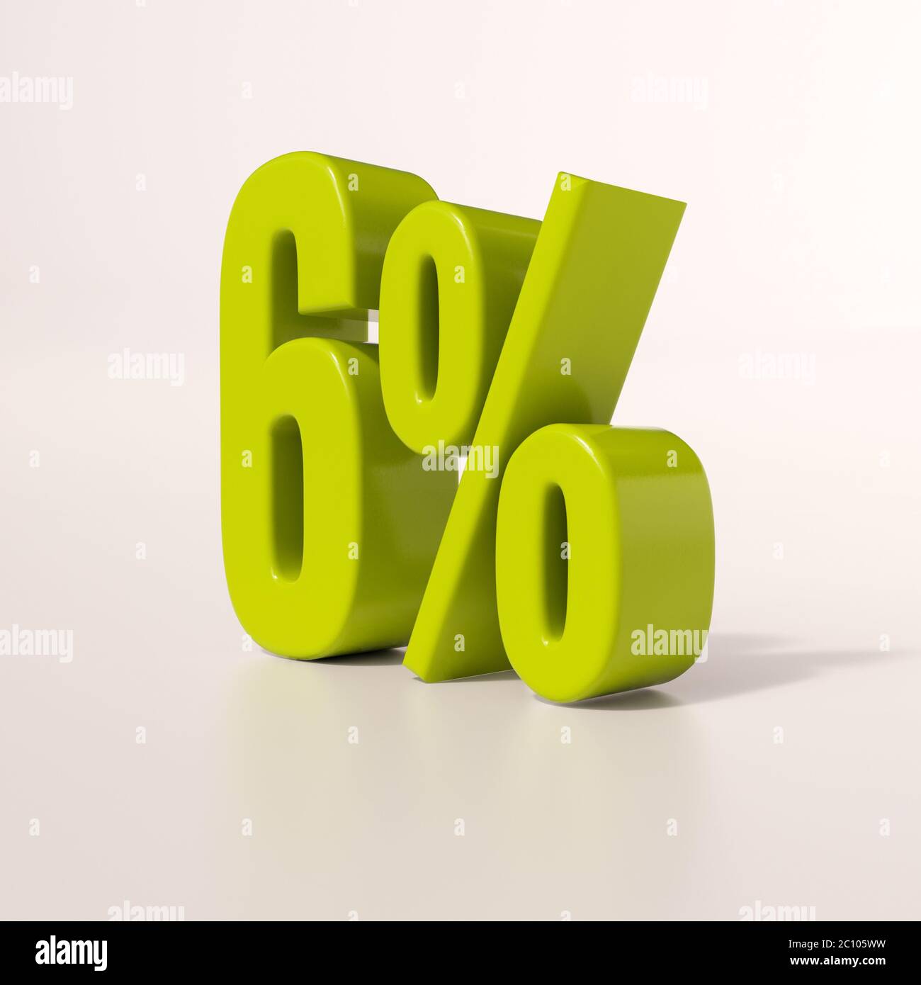 Percentage sign, 6 percent Stock Photo - Alamy
