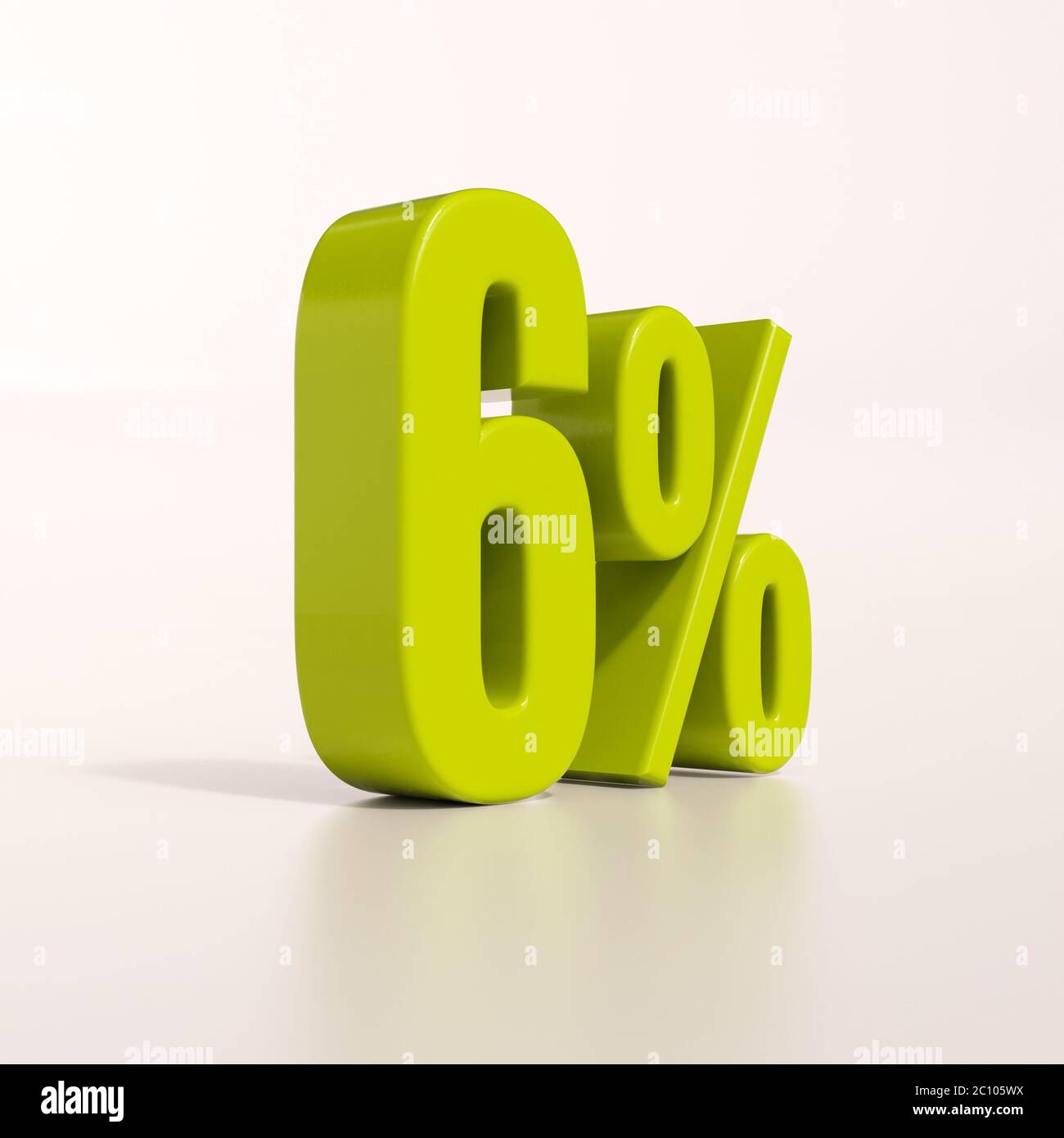 Percentage sign, 6 percent Stock Photo - Alamy