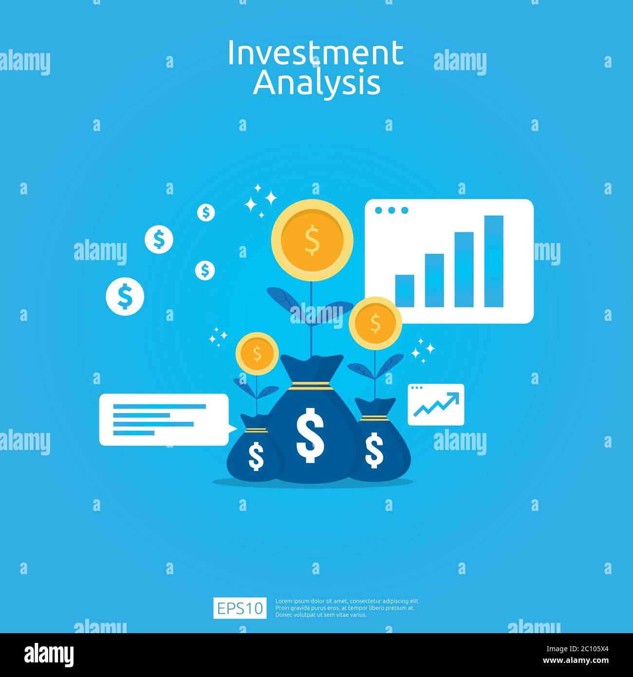 Financial investment analysis concept for business marketing strategy ...